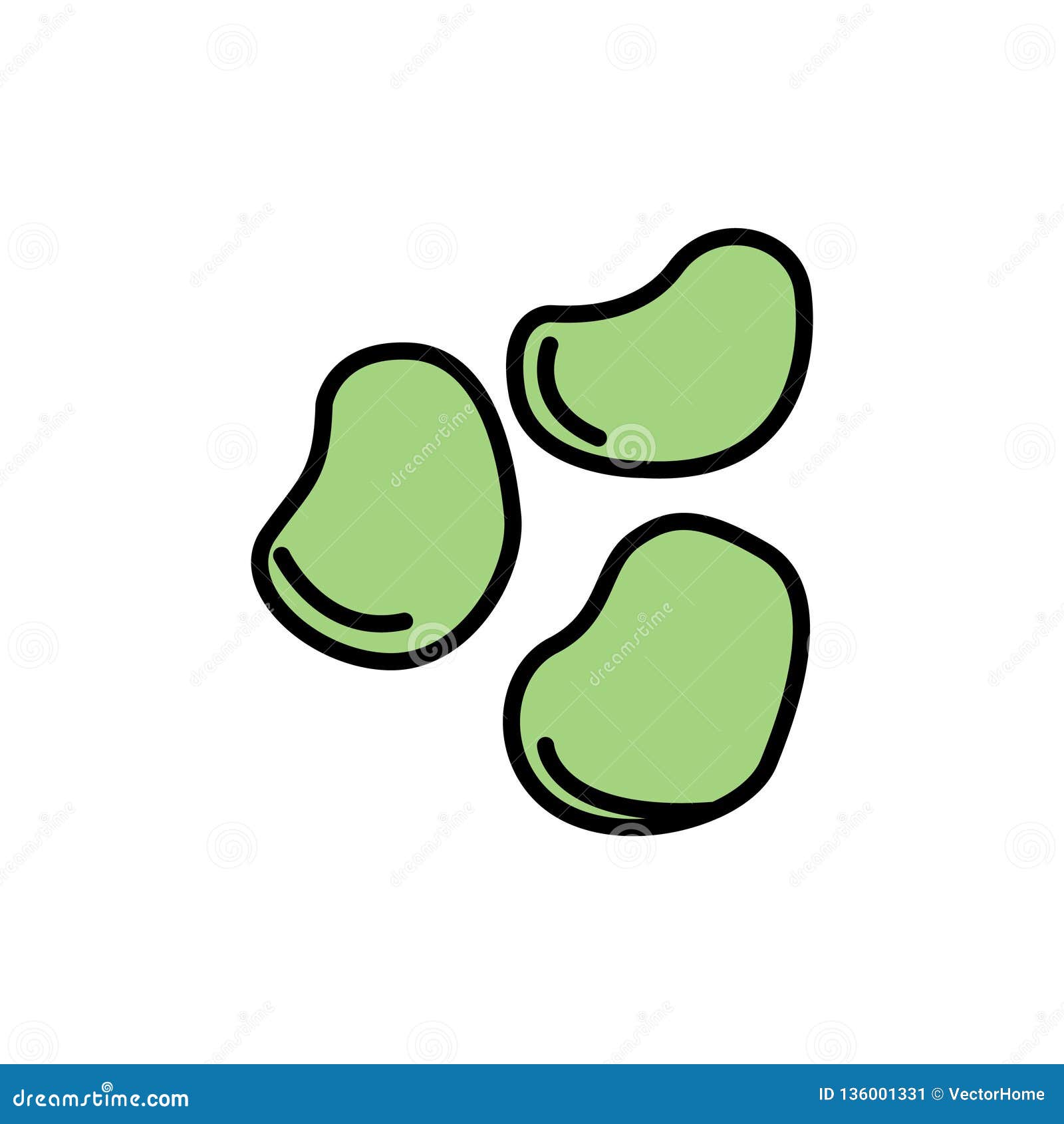 Icono De La Haba, Ejemplo Del Vector Ilustración del Vector ...