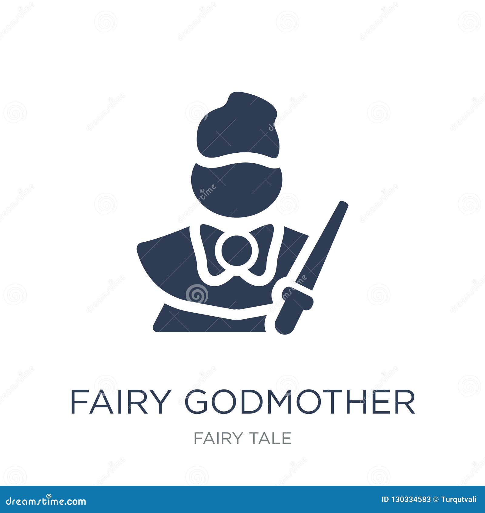 Icono De La Hada Madrina Icono Plano De Moda De La Hada Madrina Del ...