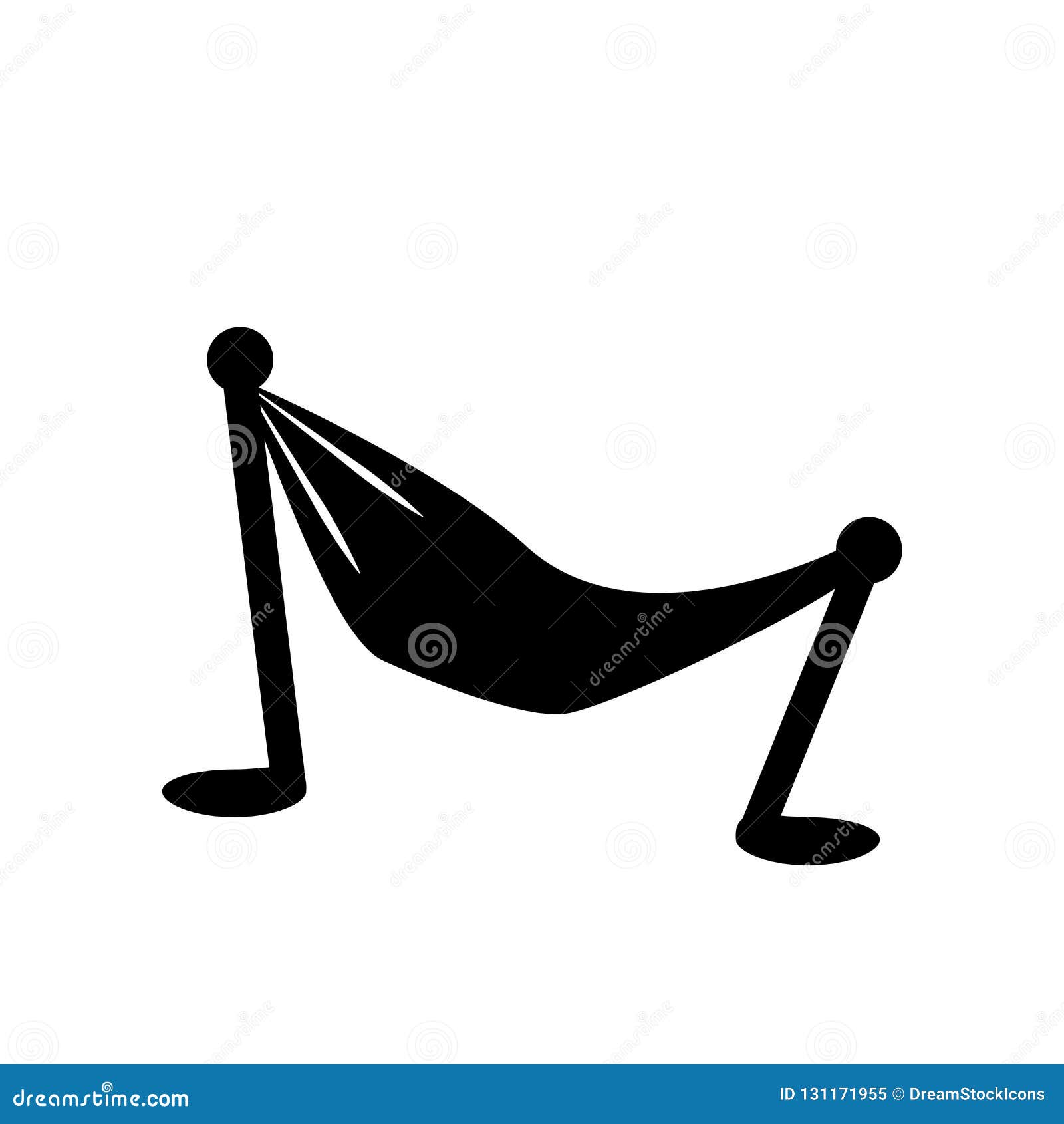 Icono de la hamaca ilustración del vector. Ilustración de icono - 131171955