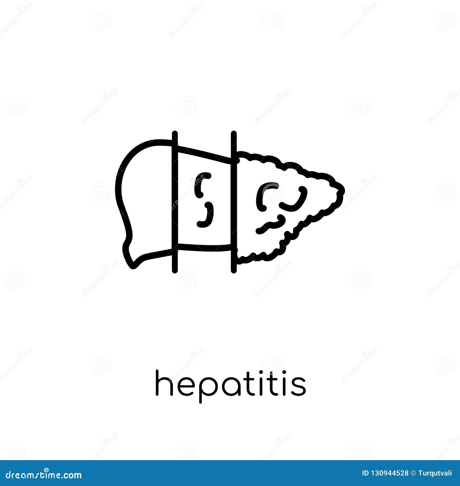 Icono de la hepatitis ilustración del vector. Ilustración de medicina - 130944528