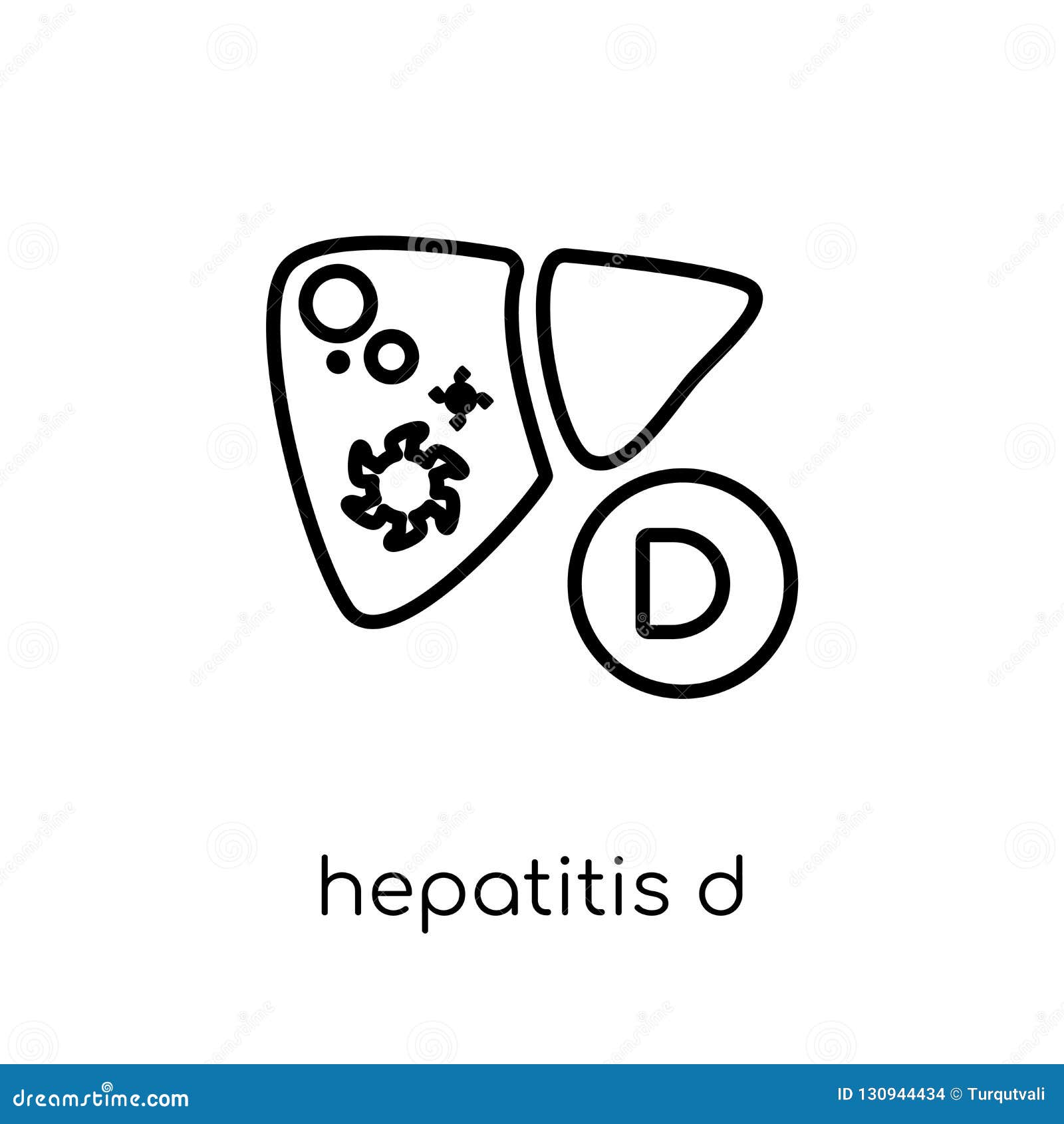 Icono de la hepatitis D ilustración del vector. Ilustración de ...