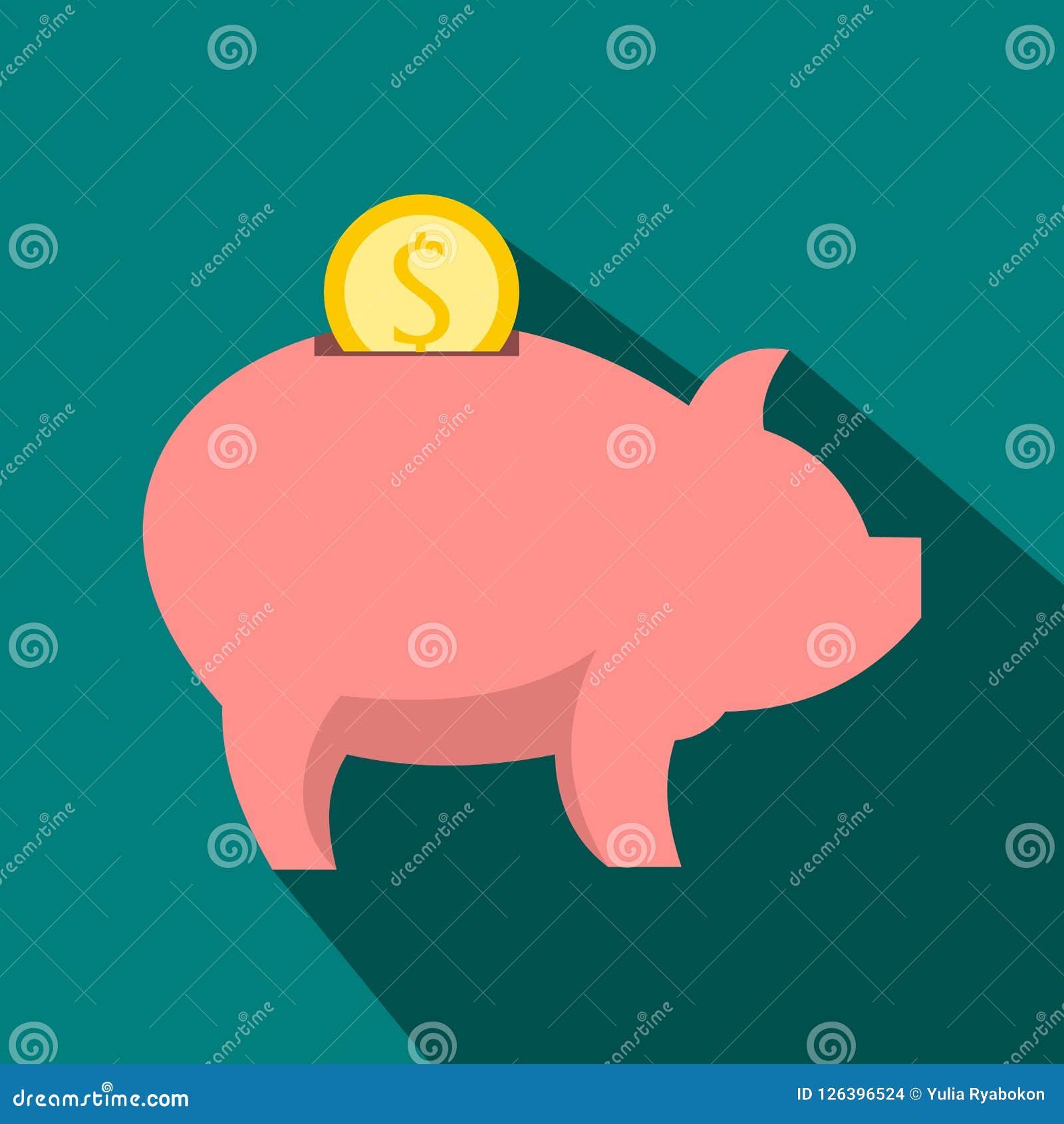 Icono De La Hucha, Estilo Plano Stock de ilustración - Ilustración de ...