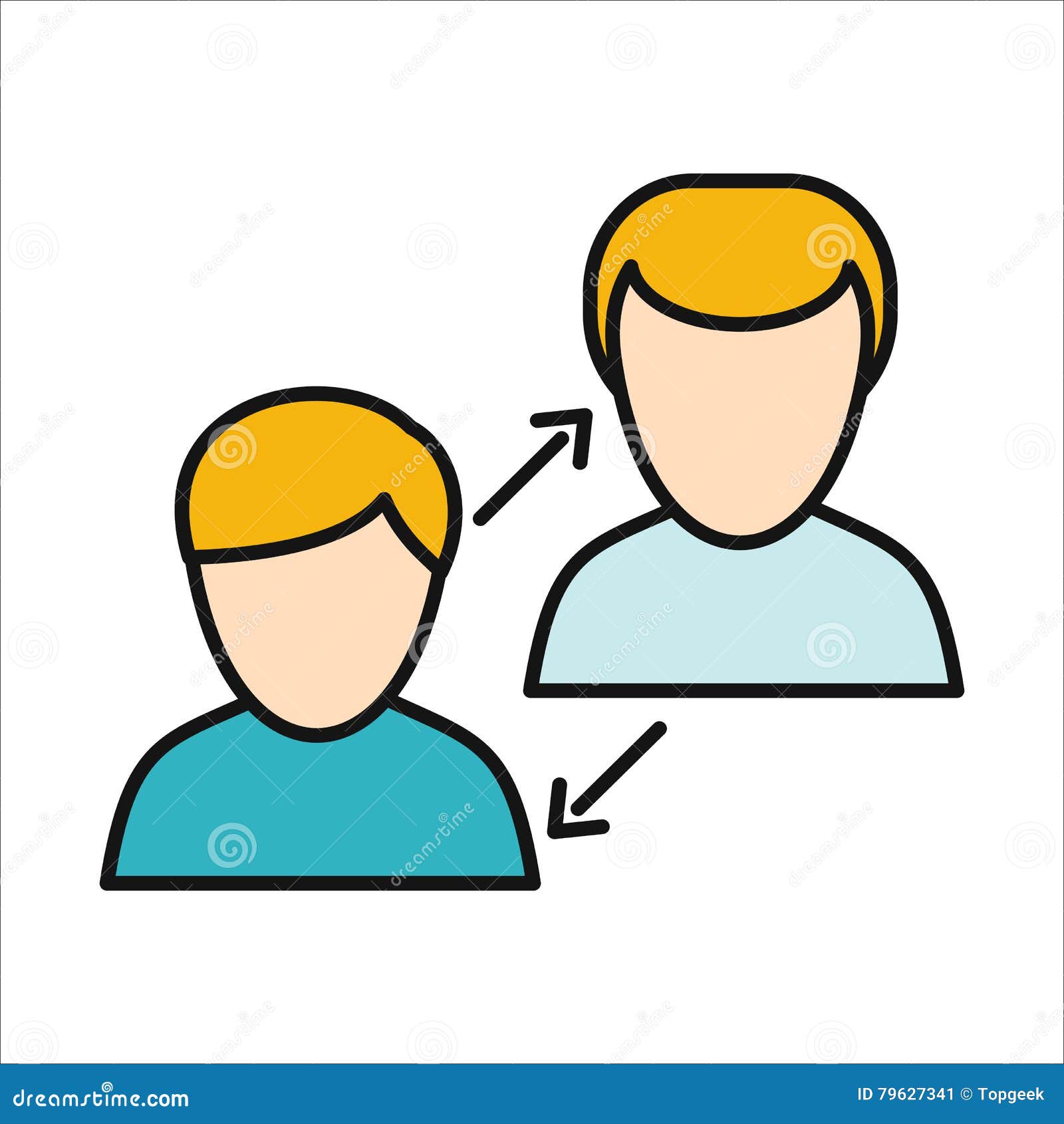 Icono De La Interacción Humana Ilustración del Vector - Ilustración de ...