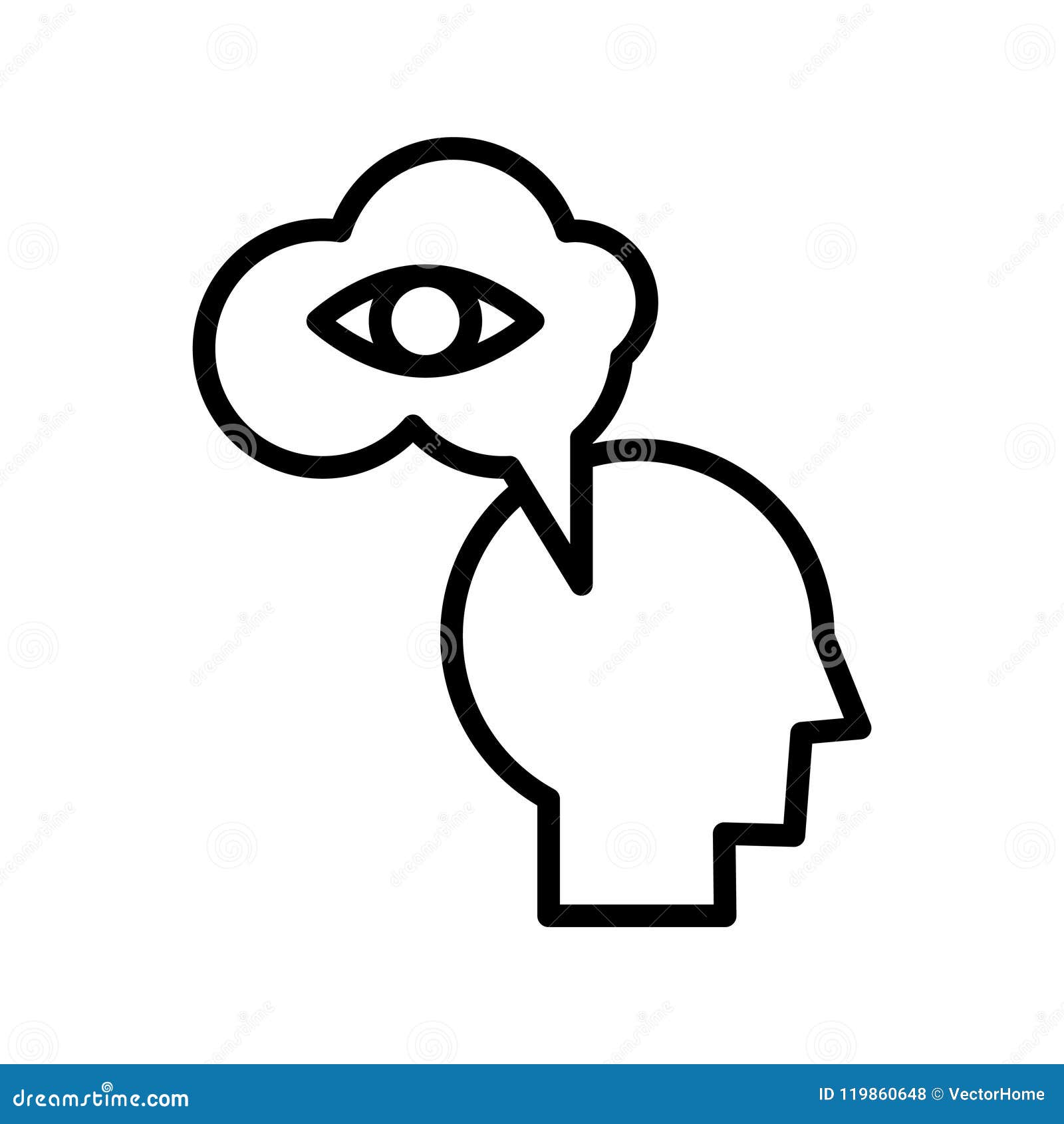Icono De La Intuición, Ejemplo Del Vector Ilustración del Vector - Ilustración de humano ...