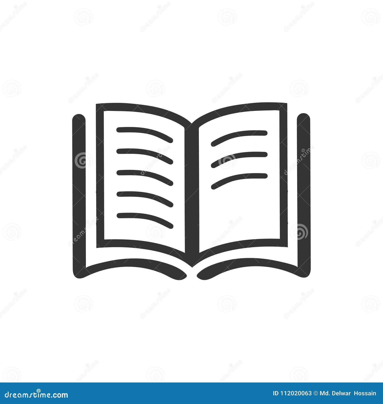 Icono De La Lectura Del Libro Ilustración Del Vector Ilustración De