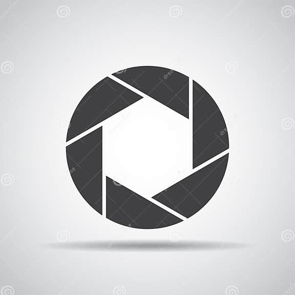 Icono De La Lente Con La Sombra En Un Fondo Gris Ilustración Del Vector ... Icono De La Lente Con La Sombra En Un Fondo Gris Ilustración Del Vector ...