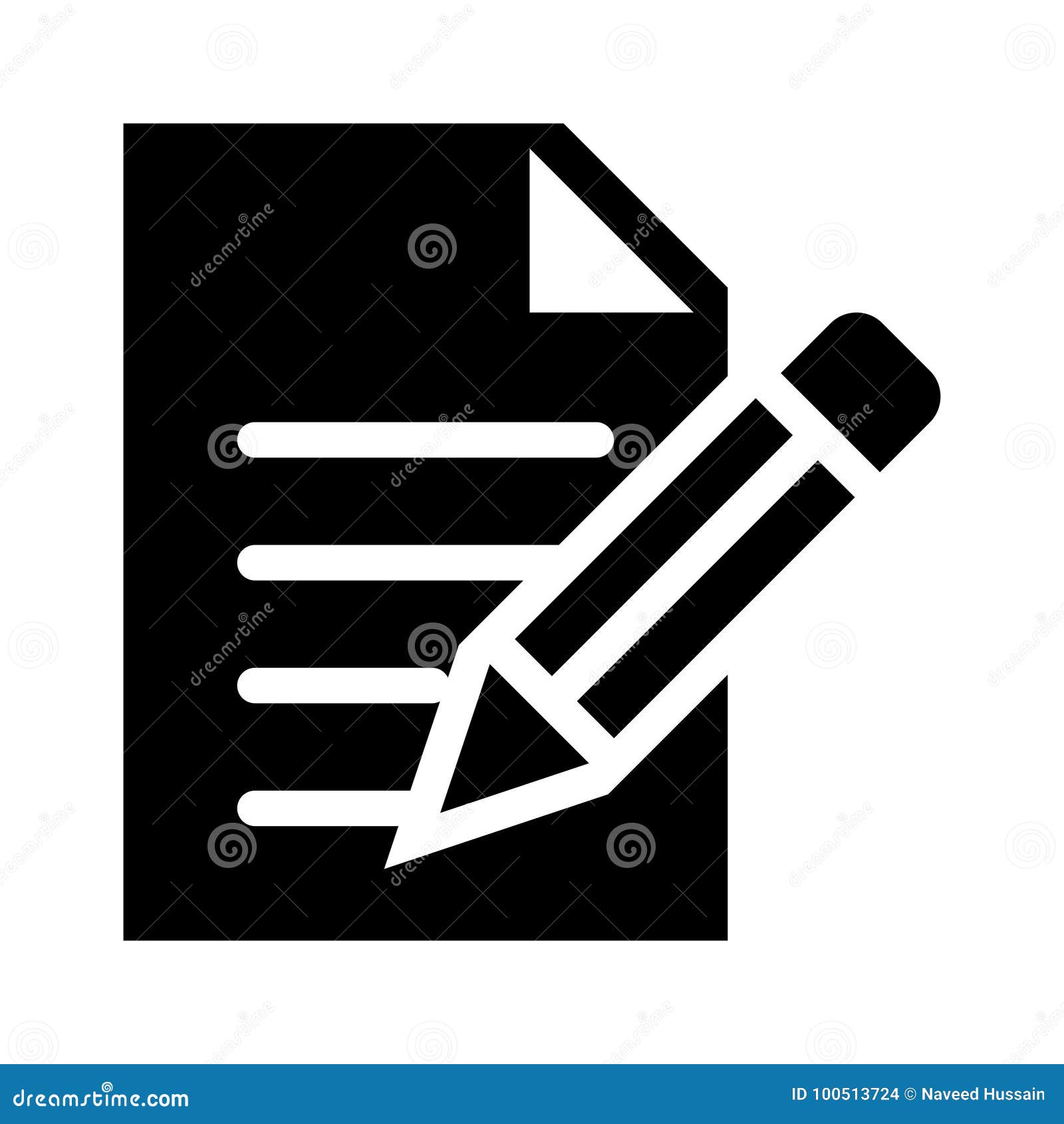 Icono de la libreta stock de ilustración. Ilustración de nota - 100513724