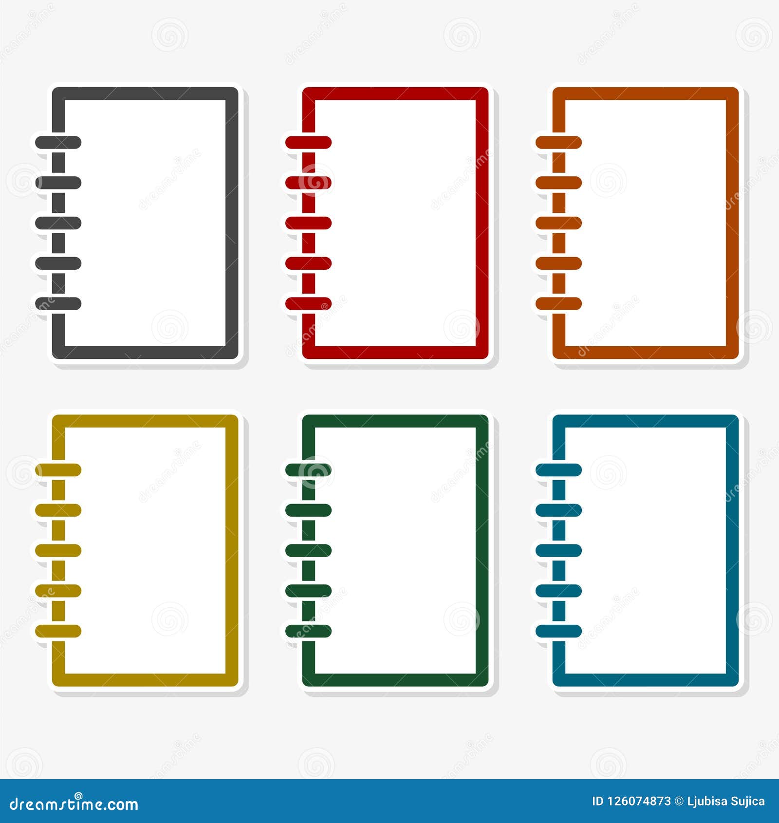 Icono de la libreta ilustración del vector. Ilustración de pictograma ...