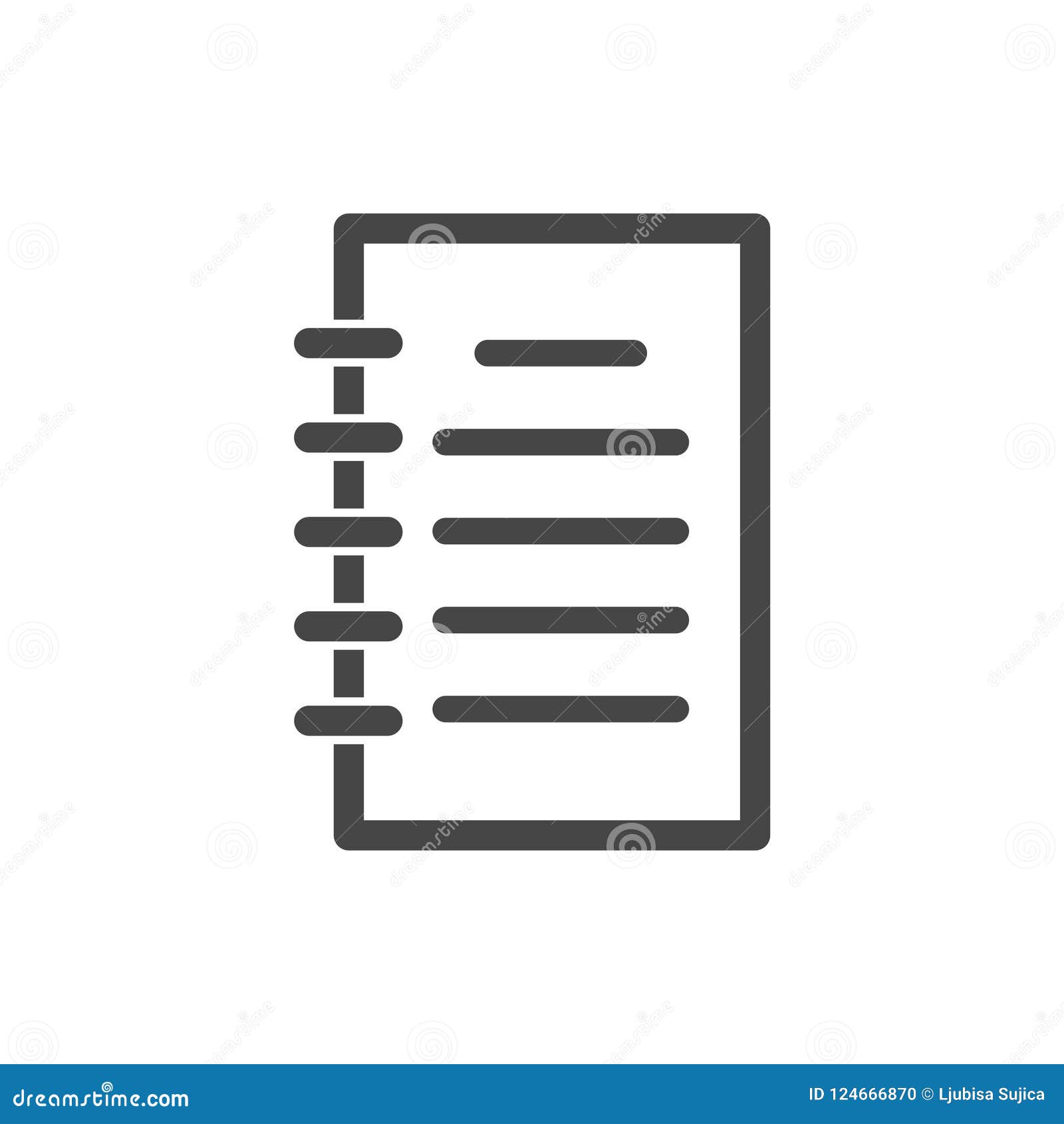 Icono De La Libreta, Icono Del Cuaderno Ilustración del Vector ...