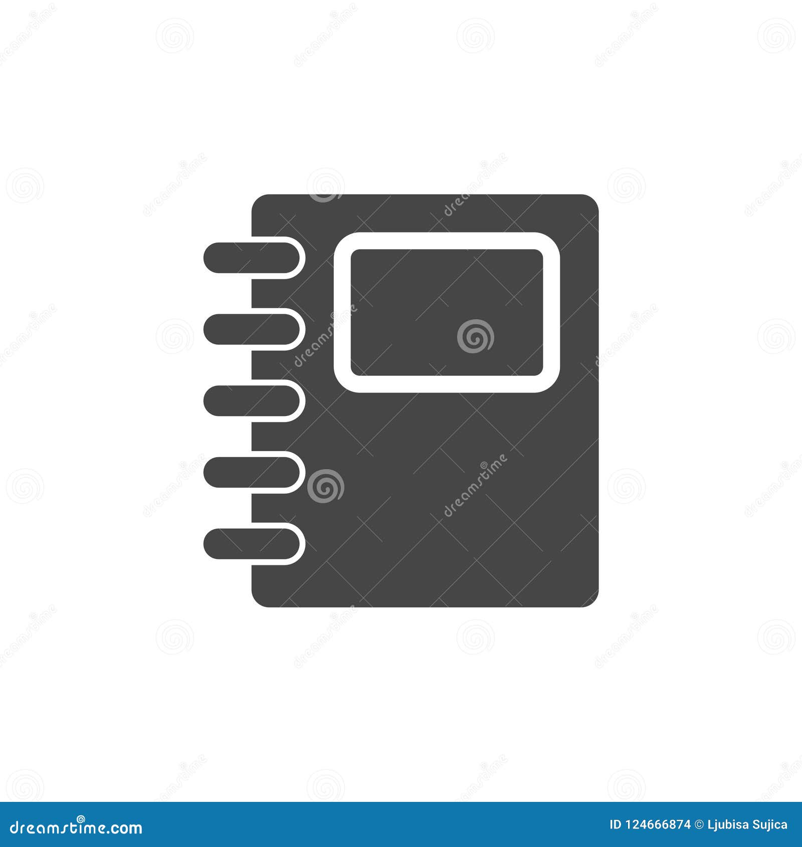 Icono De La Libreta, Icono Del Cuaderno Ilustración del Vector ...