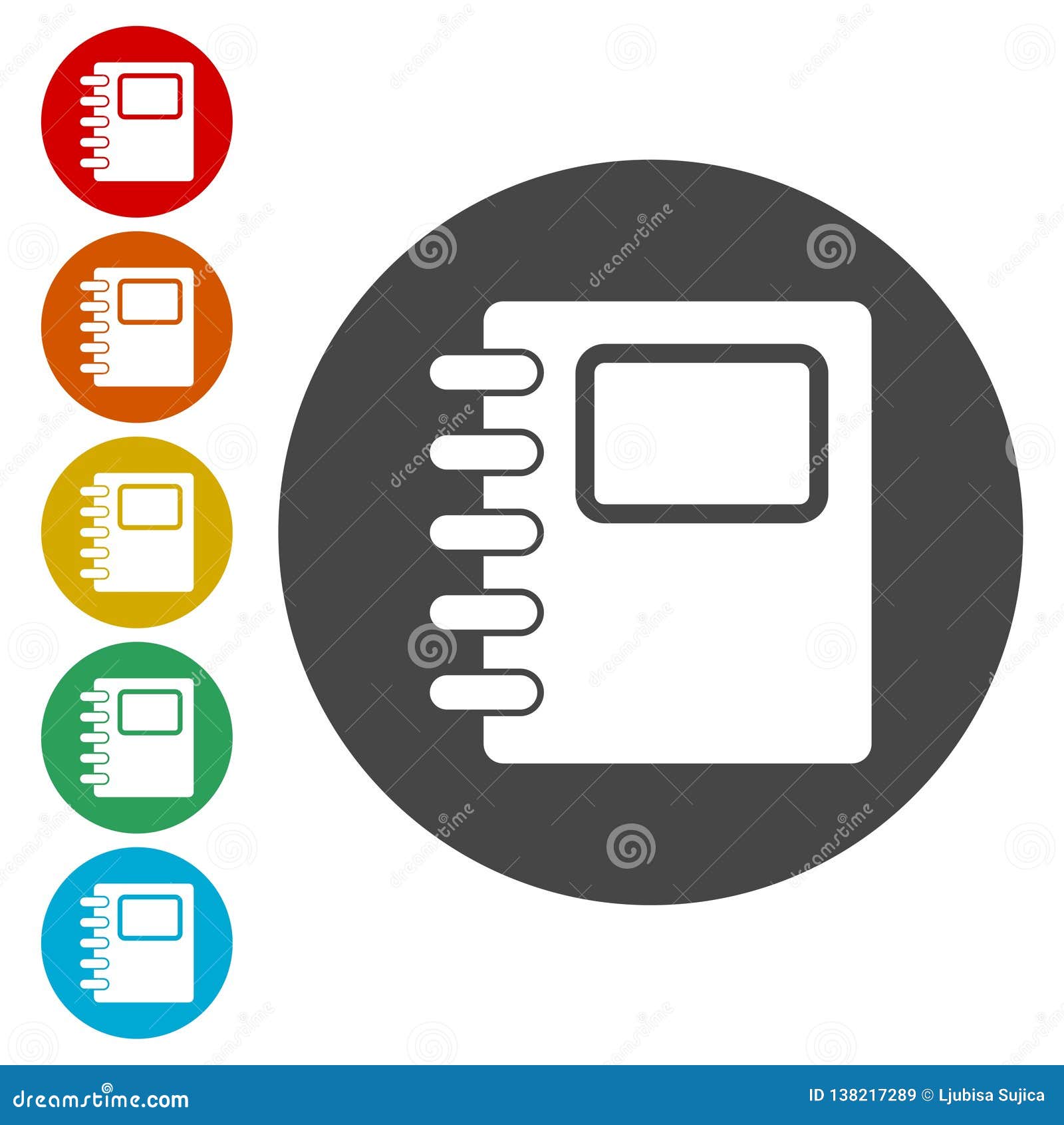 Icono De La Libreta, Icono Del Cuaderno Ilustración del Vector ...