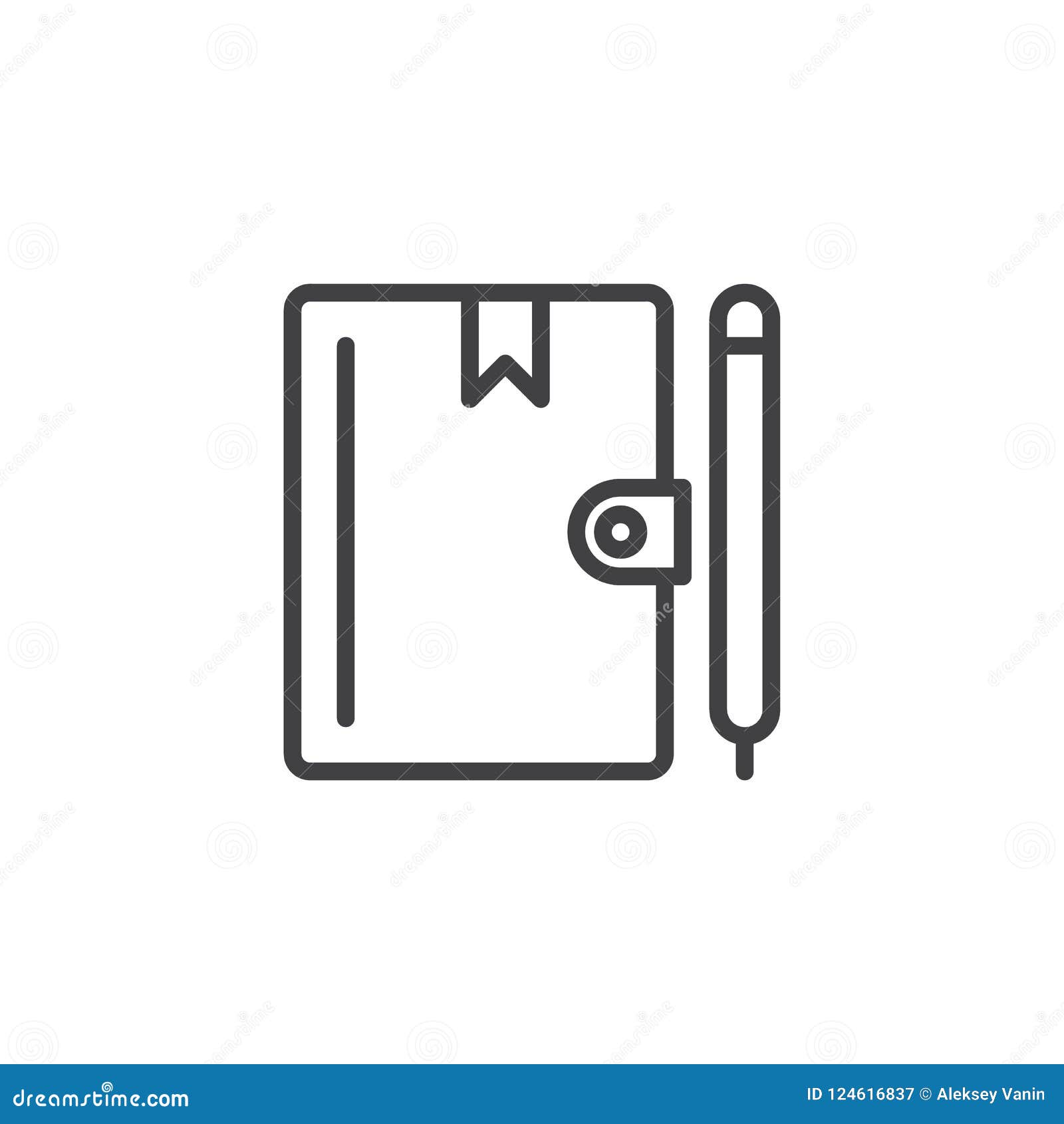 Icono De La Libreta De Direcciones Y Del Esquema De La Pluma ...