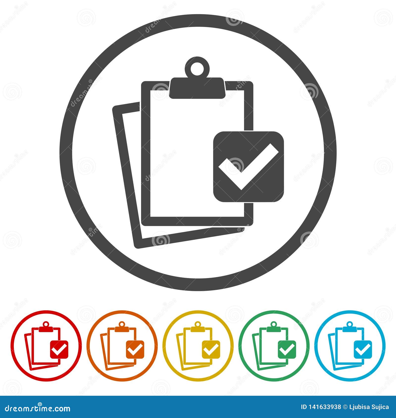 Icono De La Lista De Control, Vector Del Icono De La Lista De Control ...