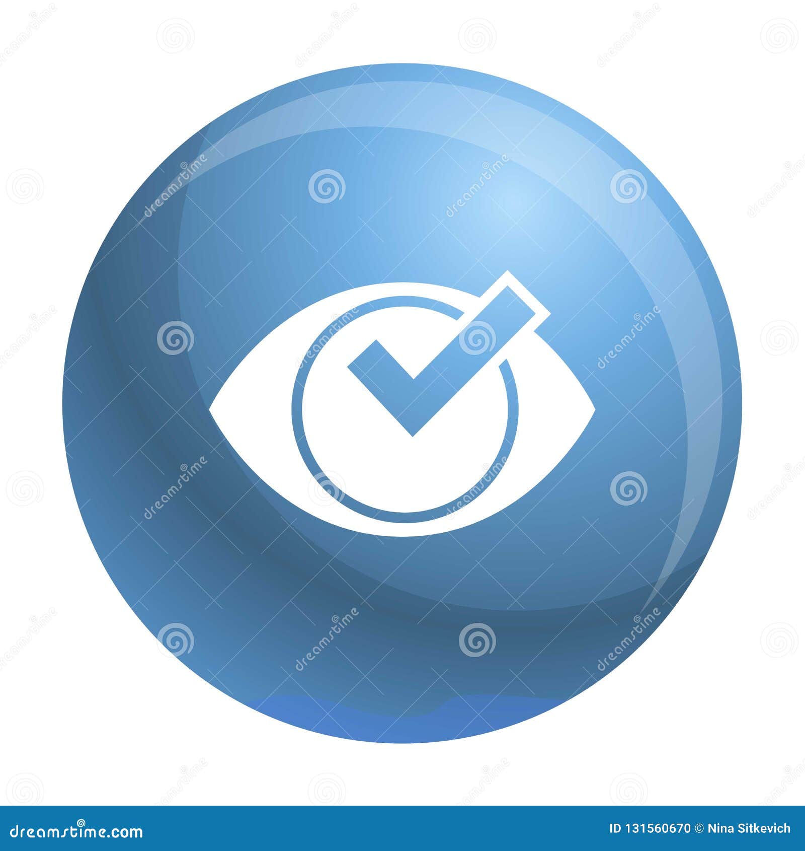 Icono De La Lista Del Ojo Del Control, Estilo Simple Ilustración del ...