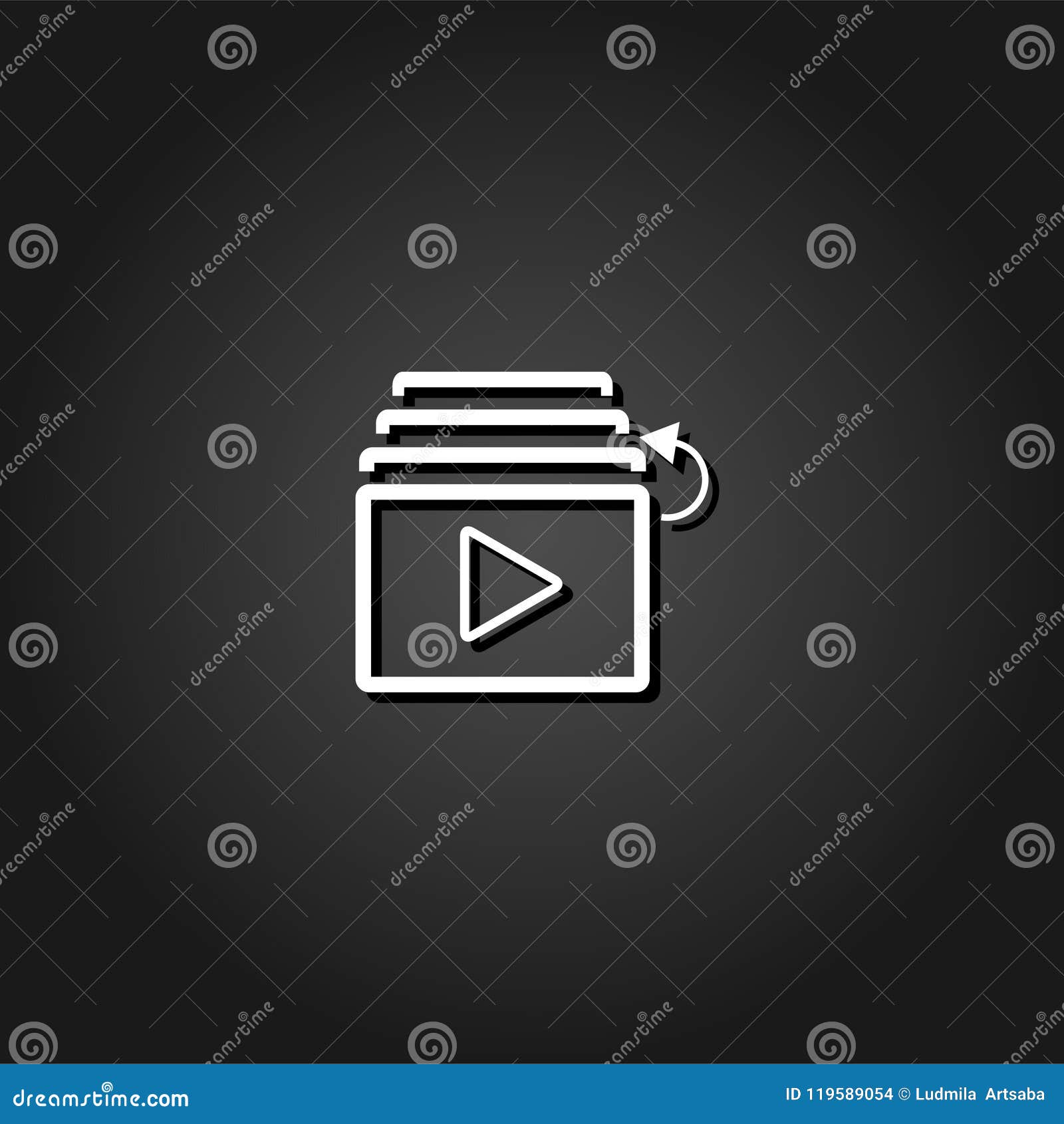 Icono De La Lista De Temas Plano Ilustración del Vector - Ilustración ...