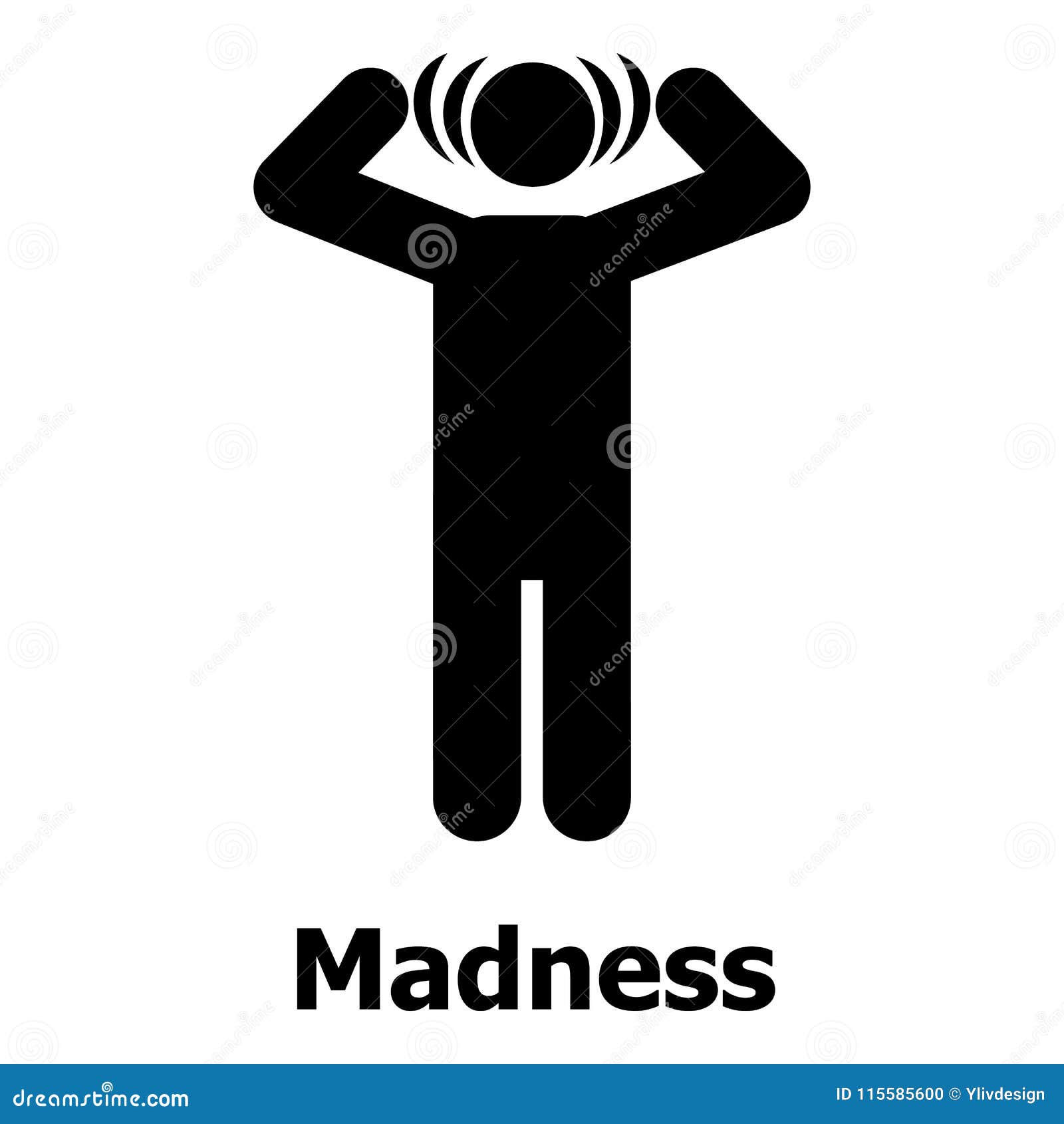 Icono De La Locura, Estilo Simple Ilustración del Vector - Ilustración ...