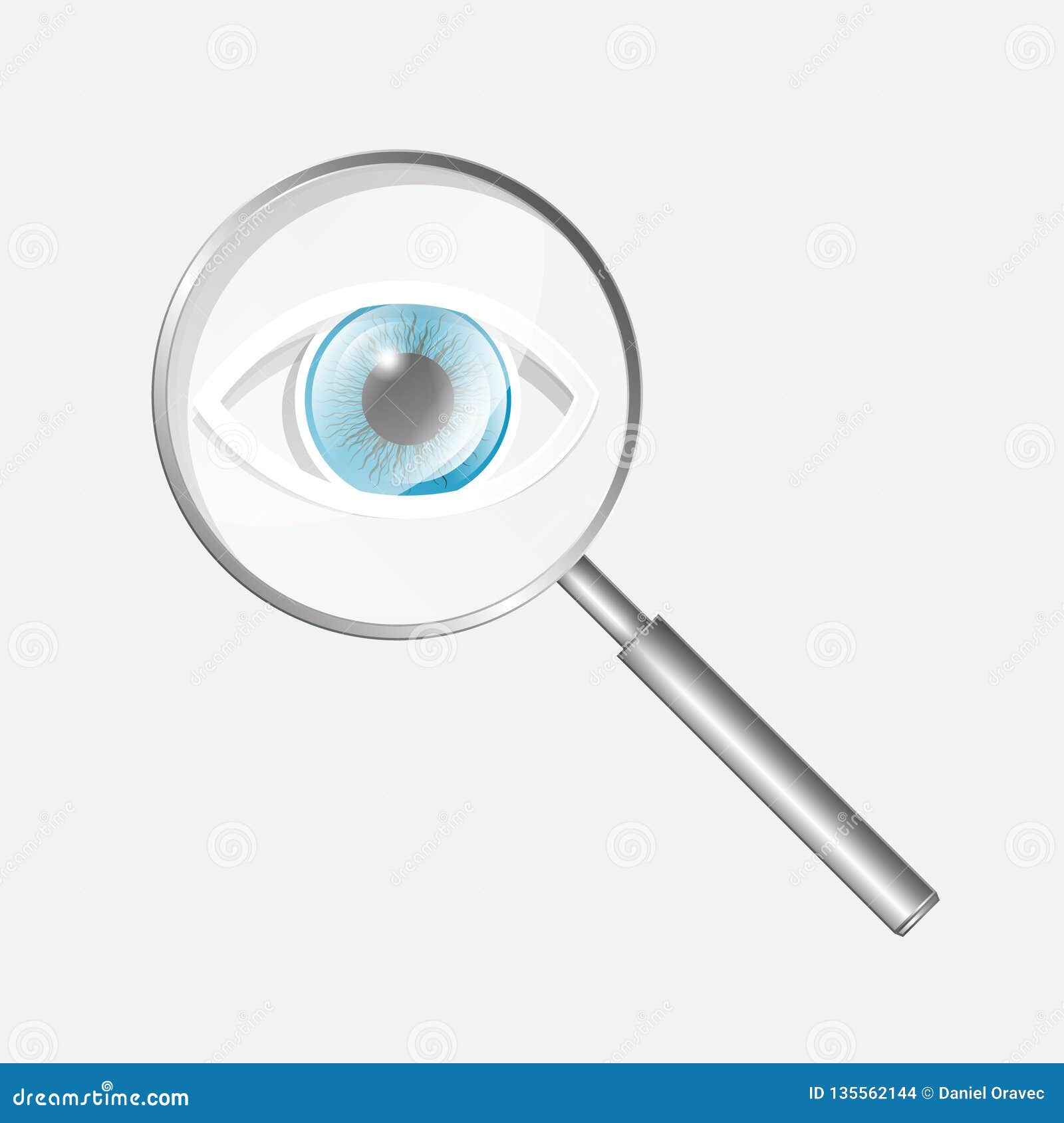 Icono De La Lupa Con El Ojo Ilustración del Vector - Ilustración de ...