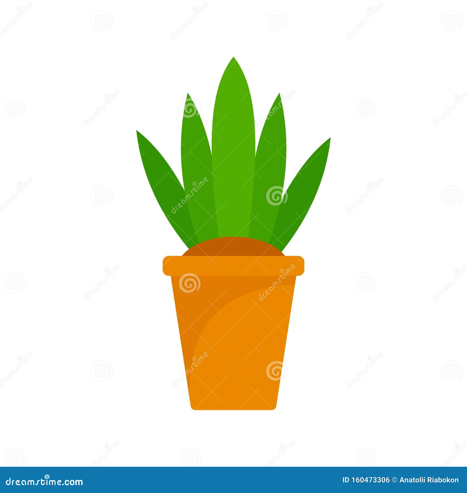 Icono De La Maceta, Estilo Plano Ilustración del Vector - Ilustración ...