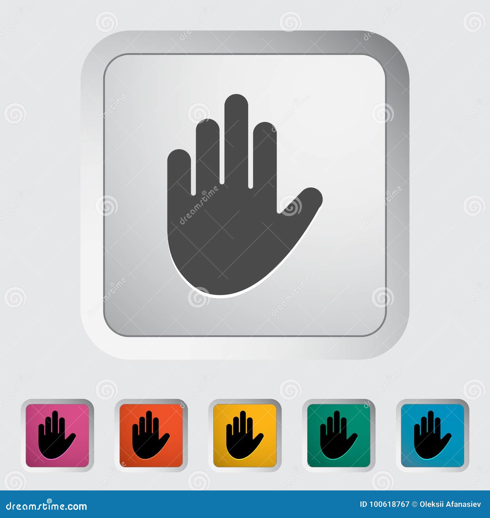 Icono de la mano ilustración del vector. Ilustración de concepto ...