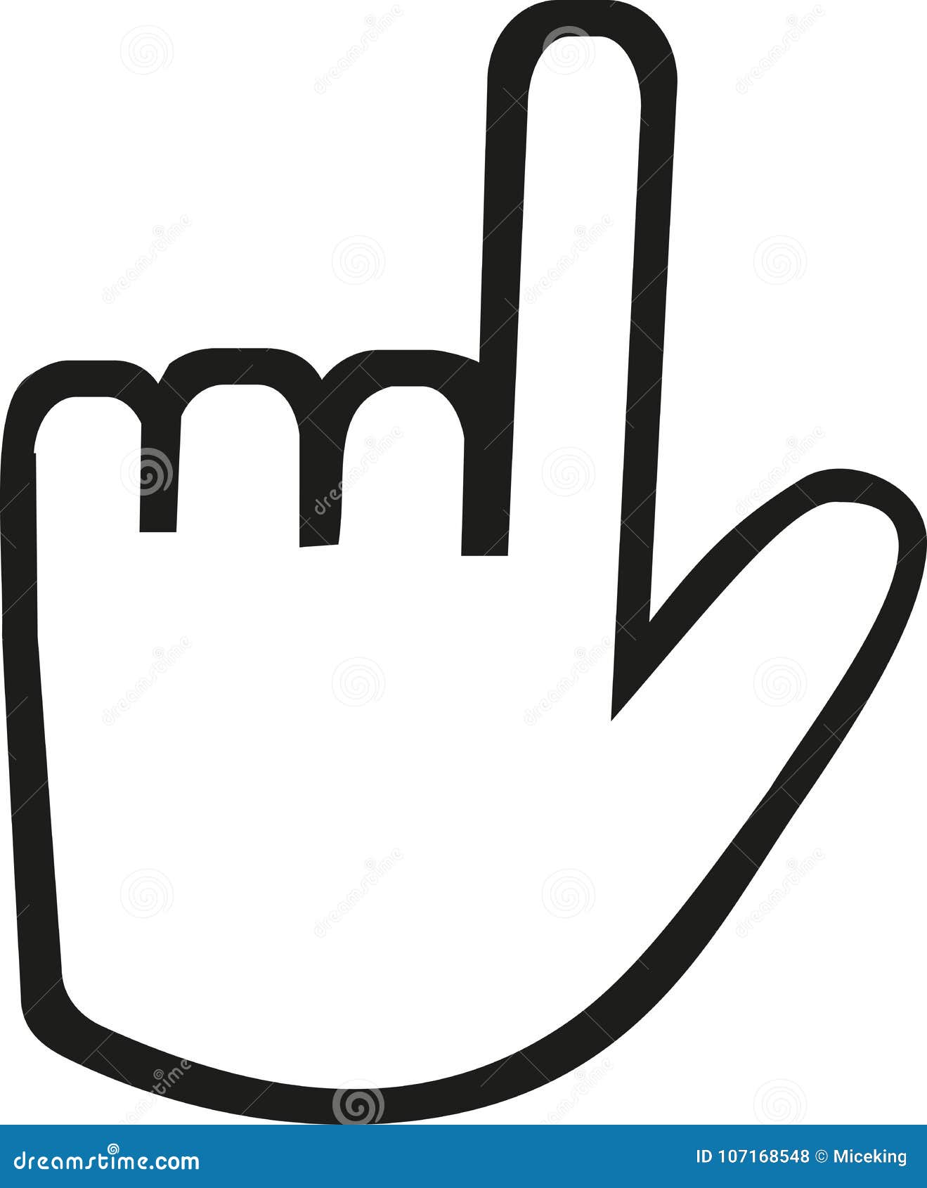 Icono De La Mano Con El Dedo índice Ilustración del Vector ...