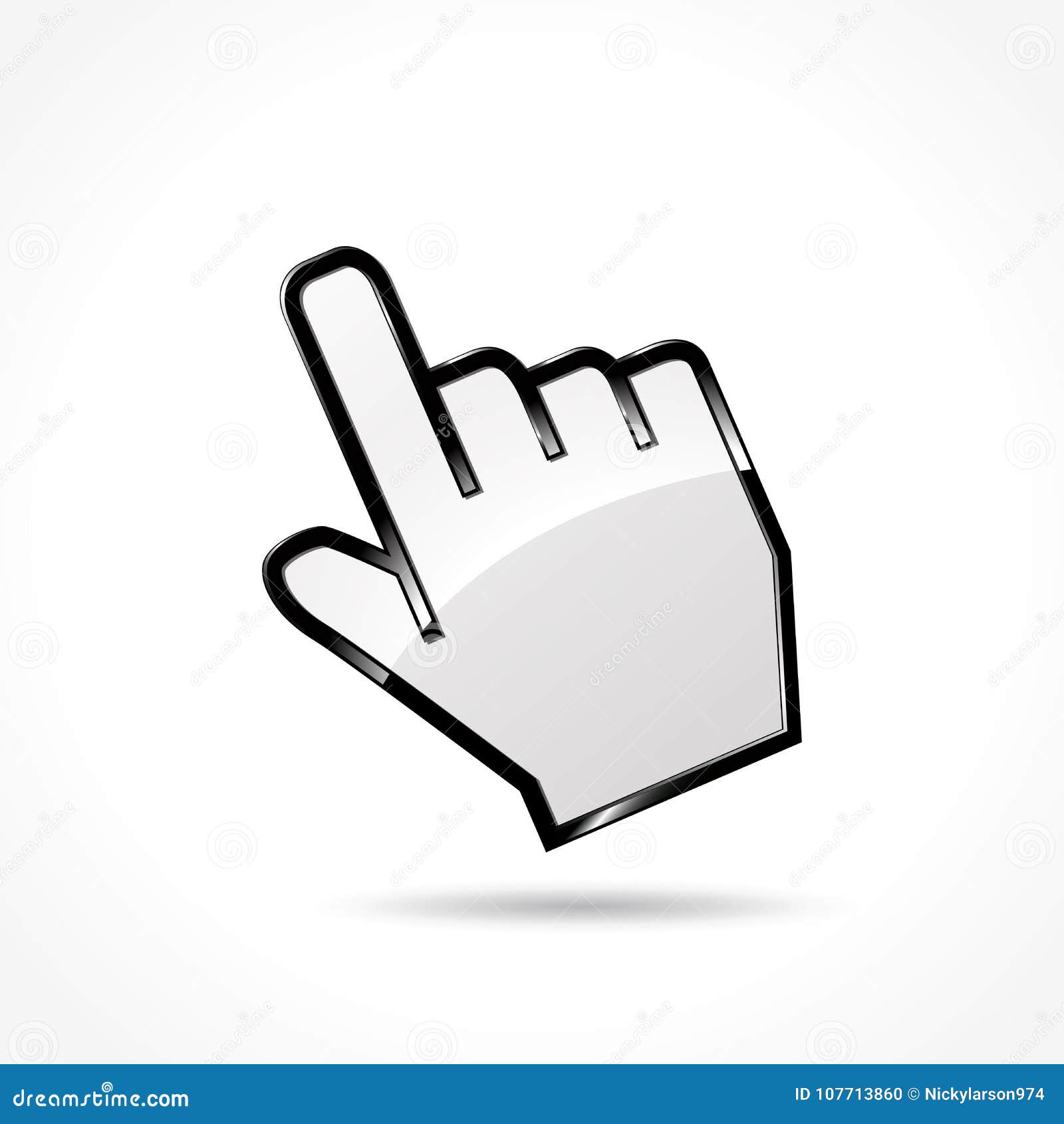 Icono De La Mano Del Cursor Ilustración del Vector - Ilustración de ...