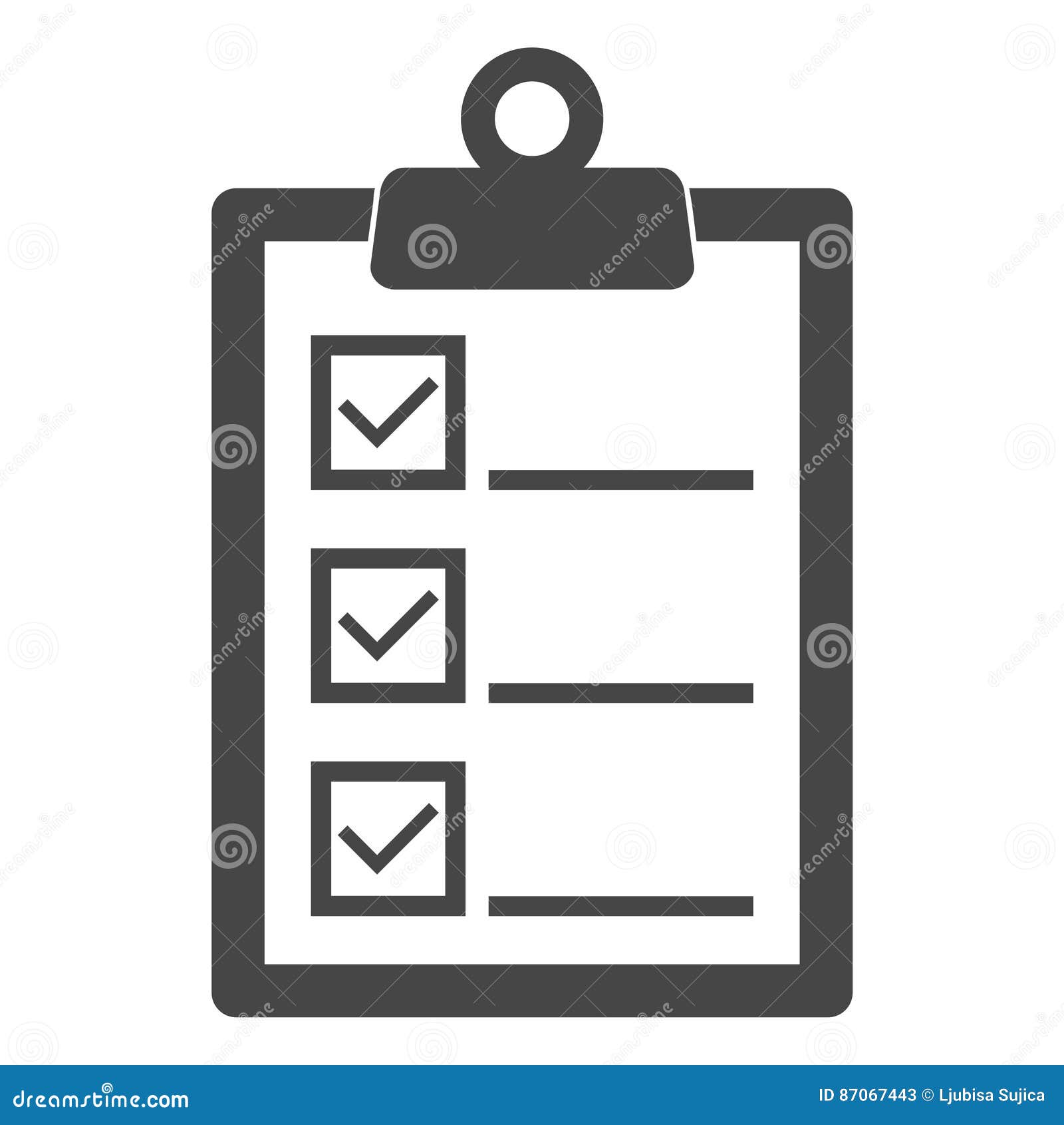 Icono De La Marca De Cotejo Ilustración del Vector - Ilustración de ...