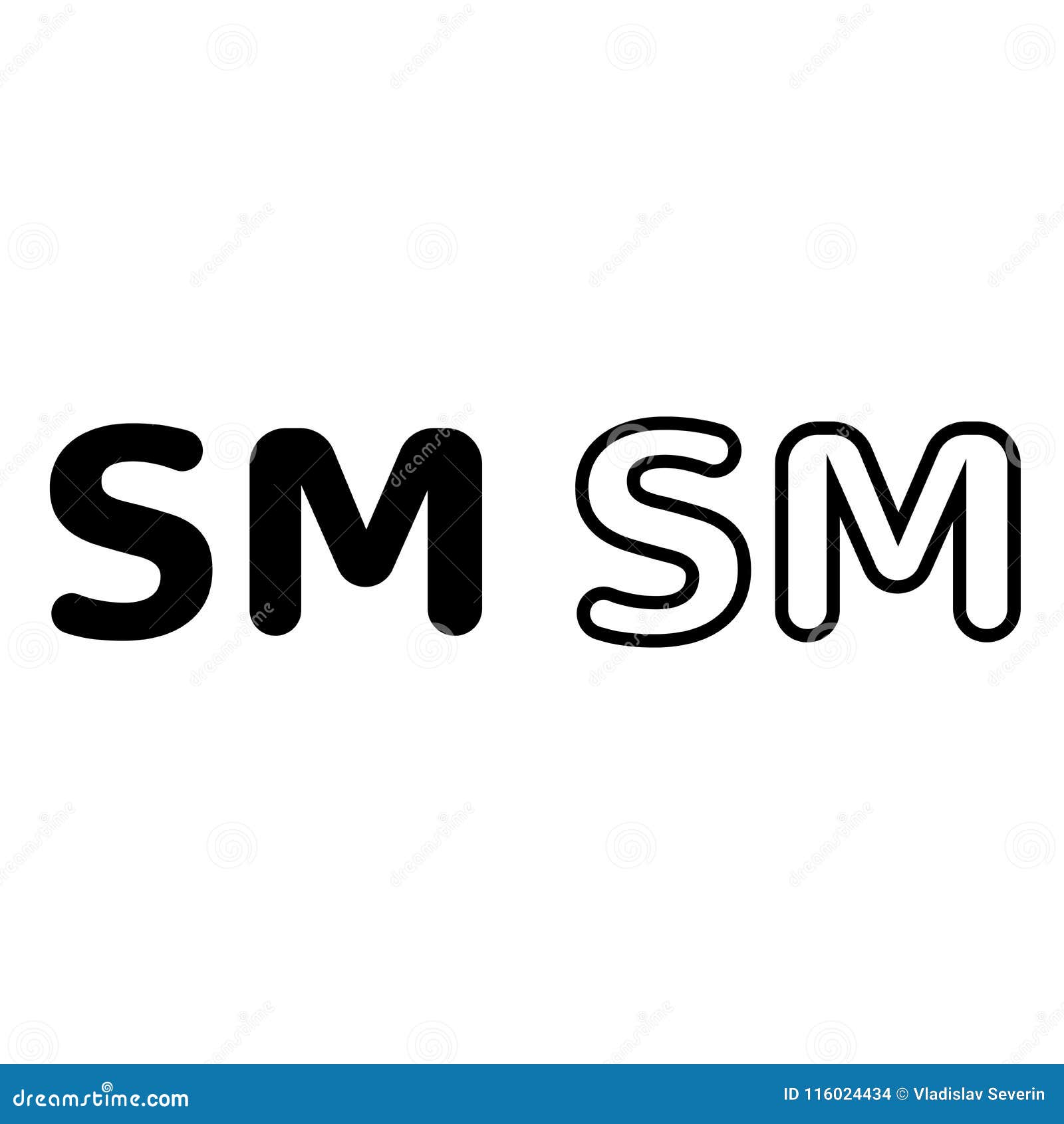 Icono de la marca del SM stock de ilustración. Ilustración de concepto ...