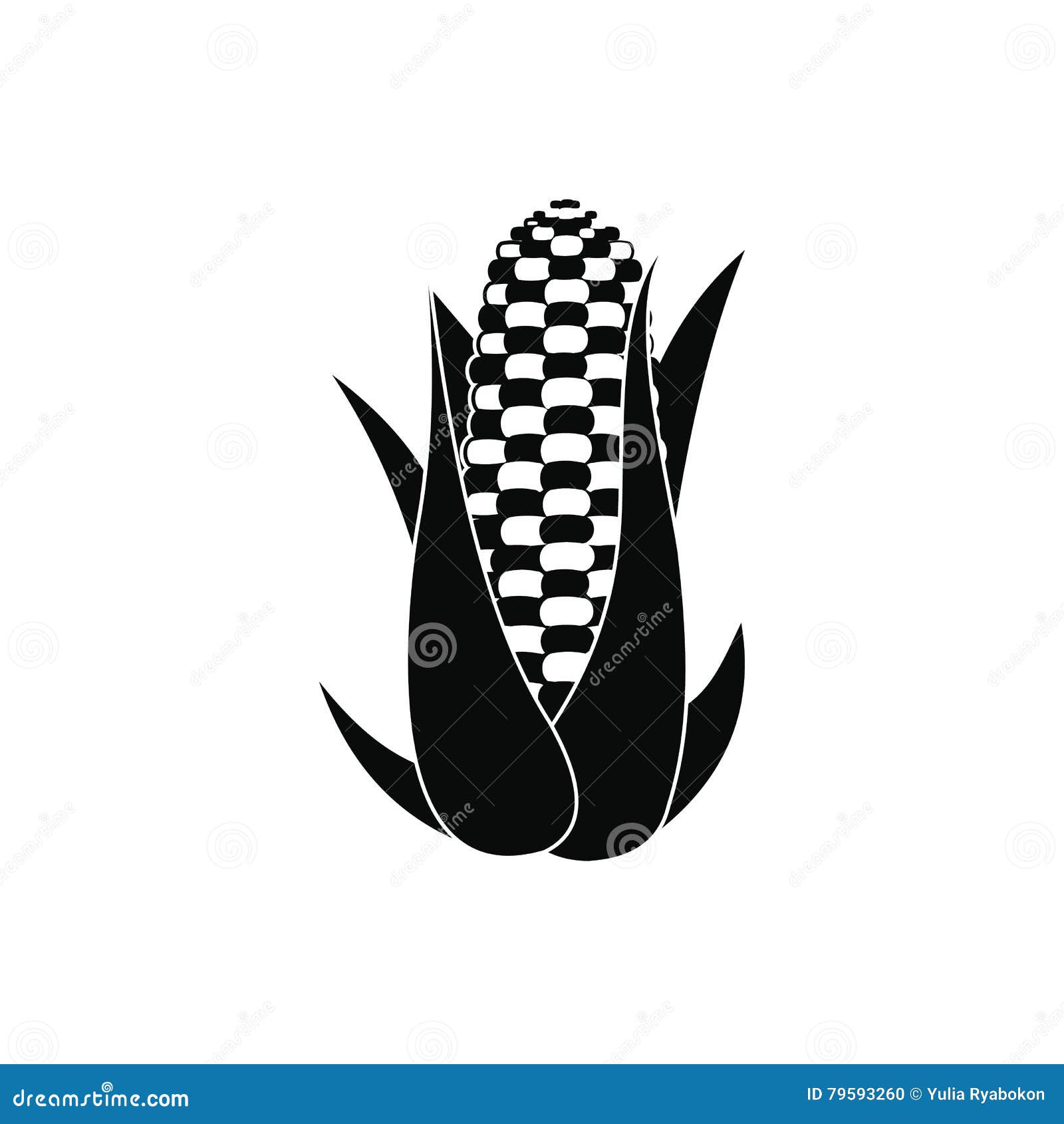 Icono De La Mazorca De Maíz Ilustración del Vector - Ilustración de ...