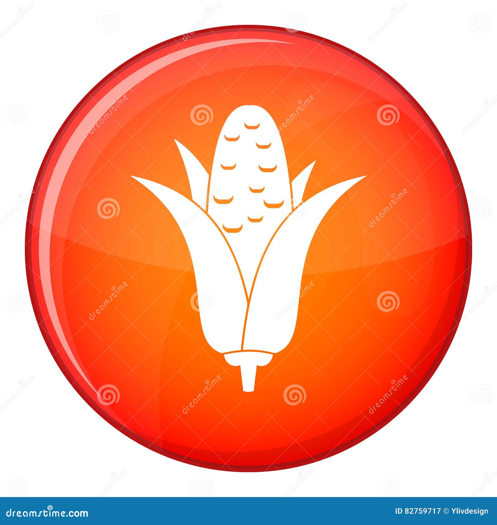 Icono De La Mazorca De Maíz, Estilo Plano Ilustración del Vector ...