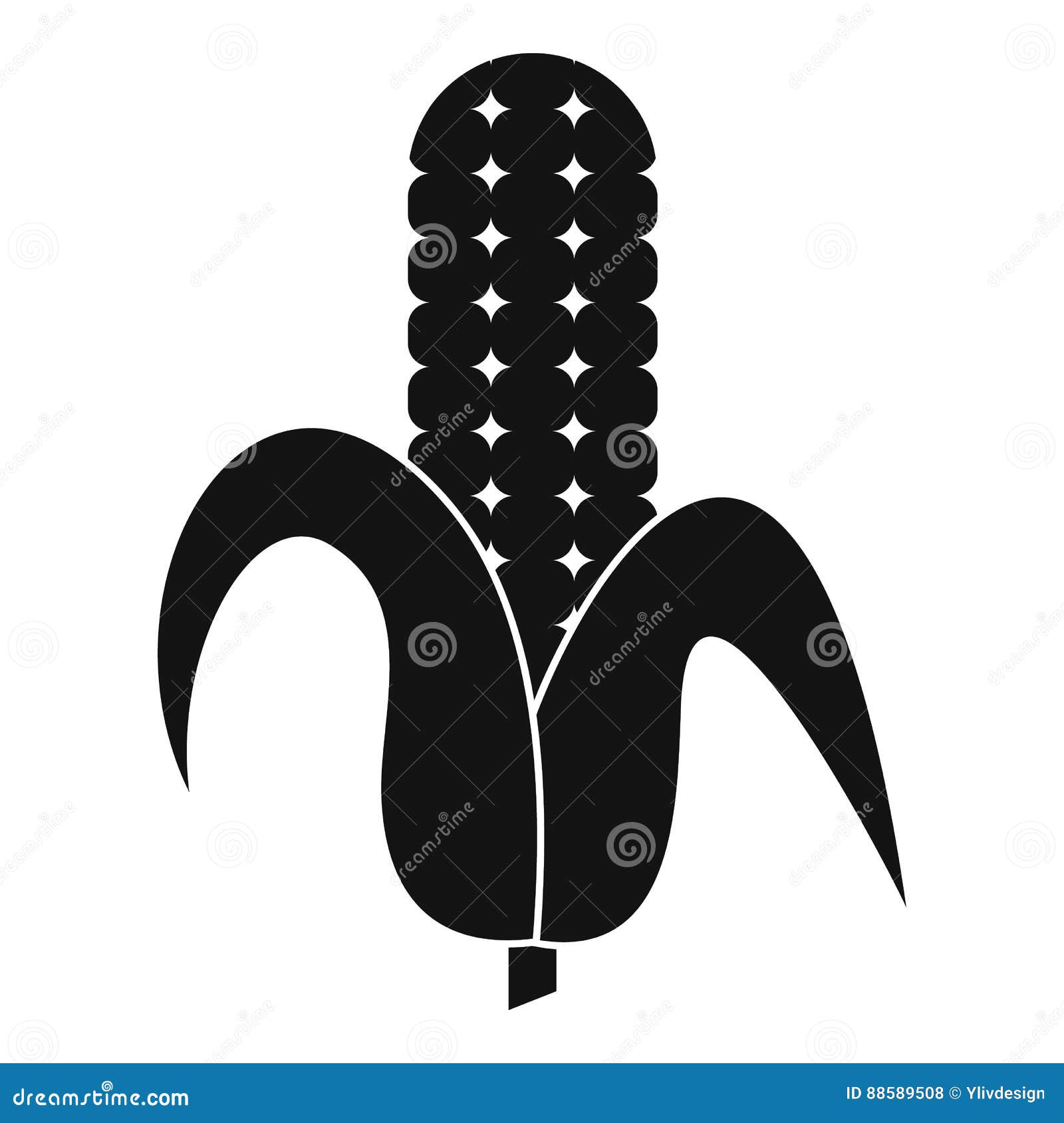 Icono De La Mazorca De Maíz, Estilo Simple Ilustración del Vector ...