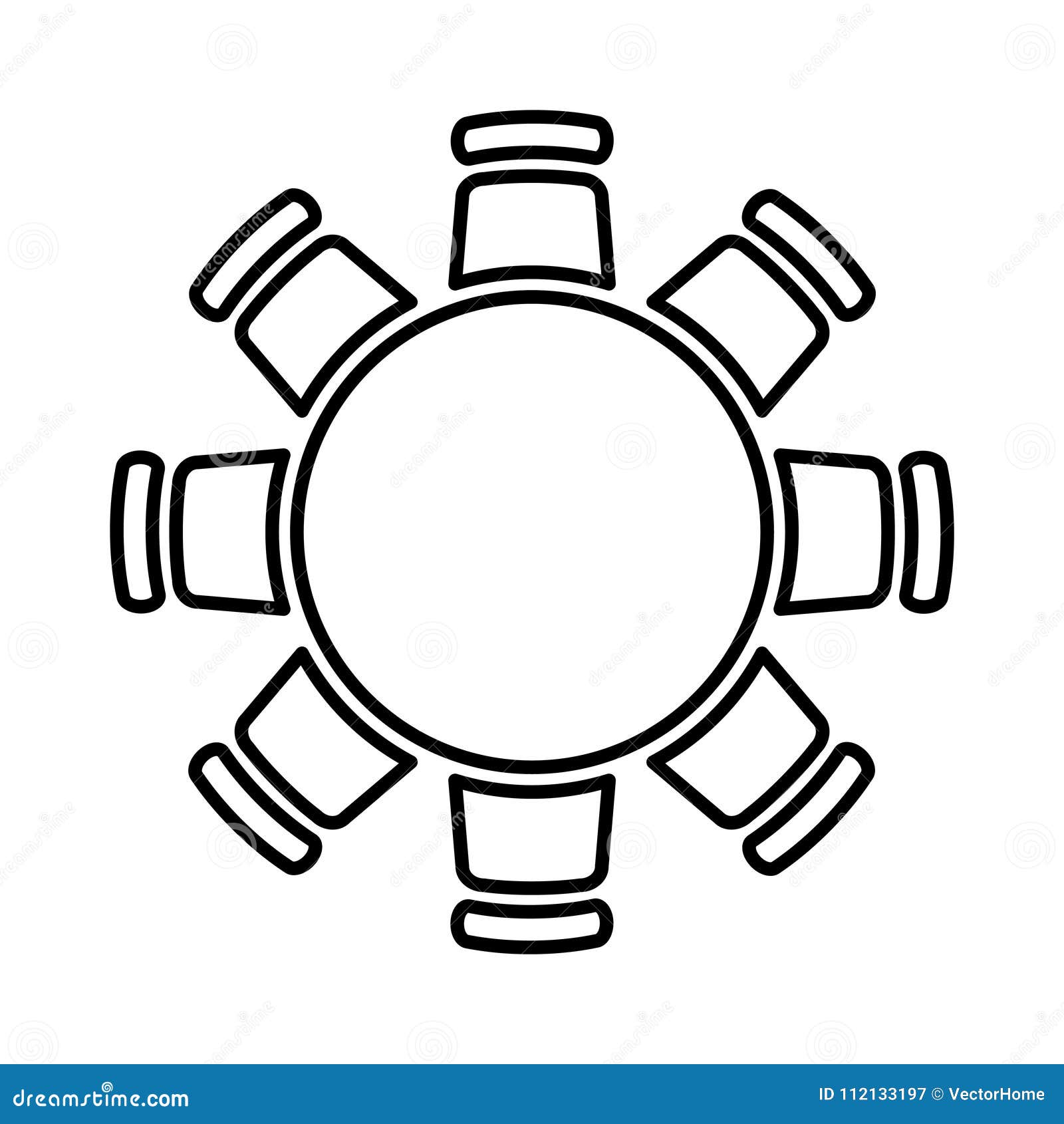 Icono De La Mesa Redonda, Ejemplo Del Vector Ilustración del Vector ...