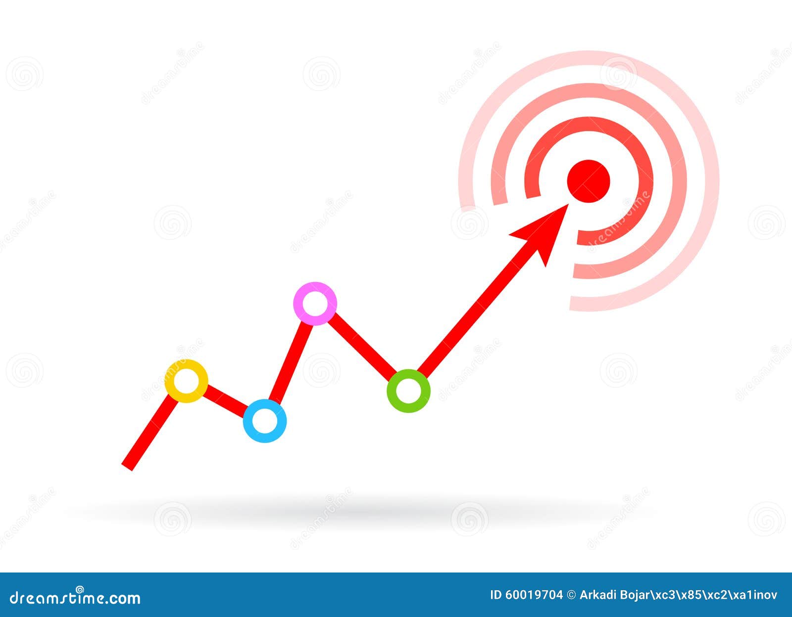 Icono de la meta ilustración del vector. Ilustración de etiquetas ...