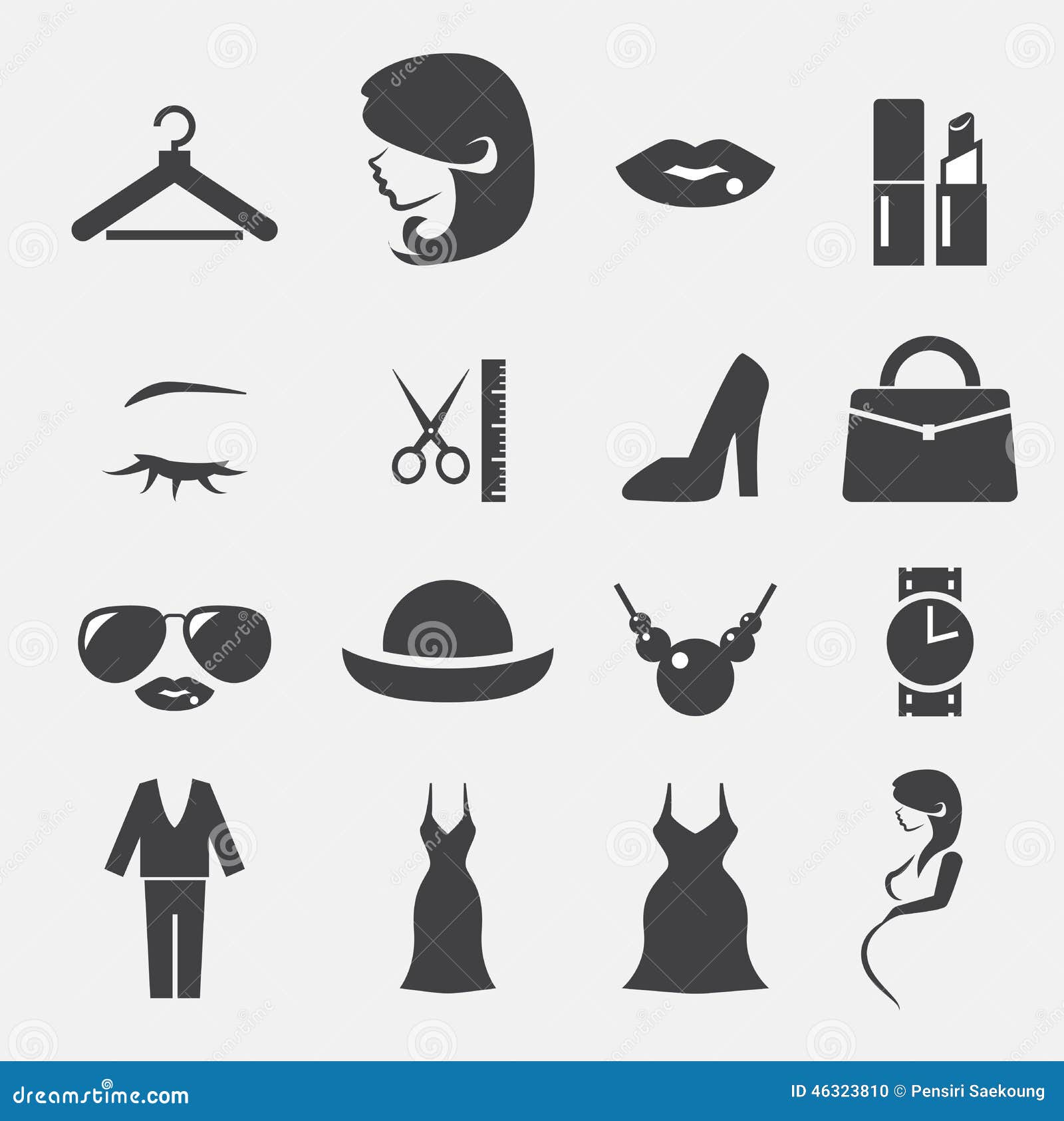 Icono de la moda ilustración del vector. Ilustración de corte - 46323810