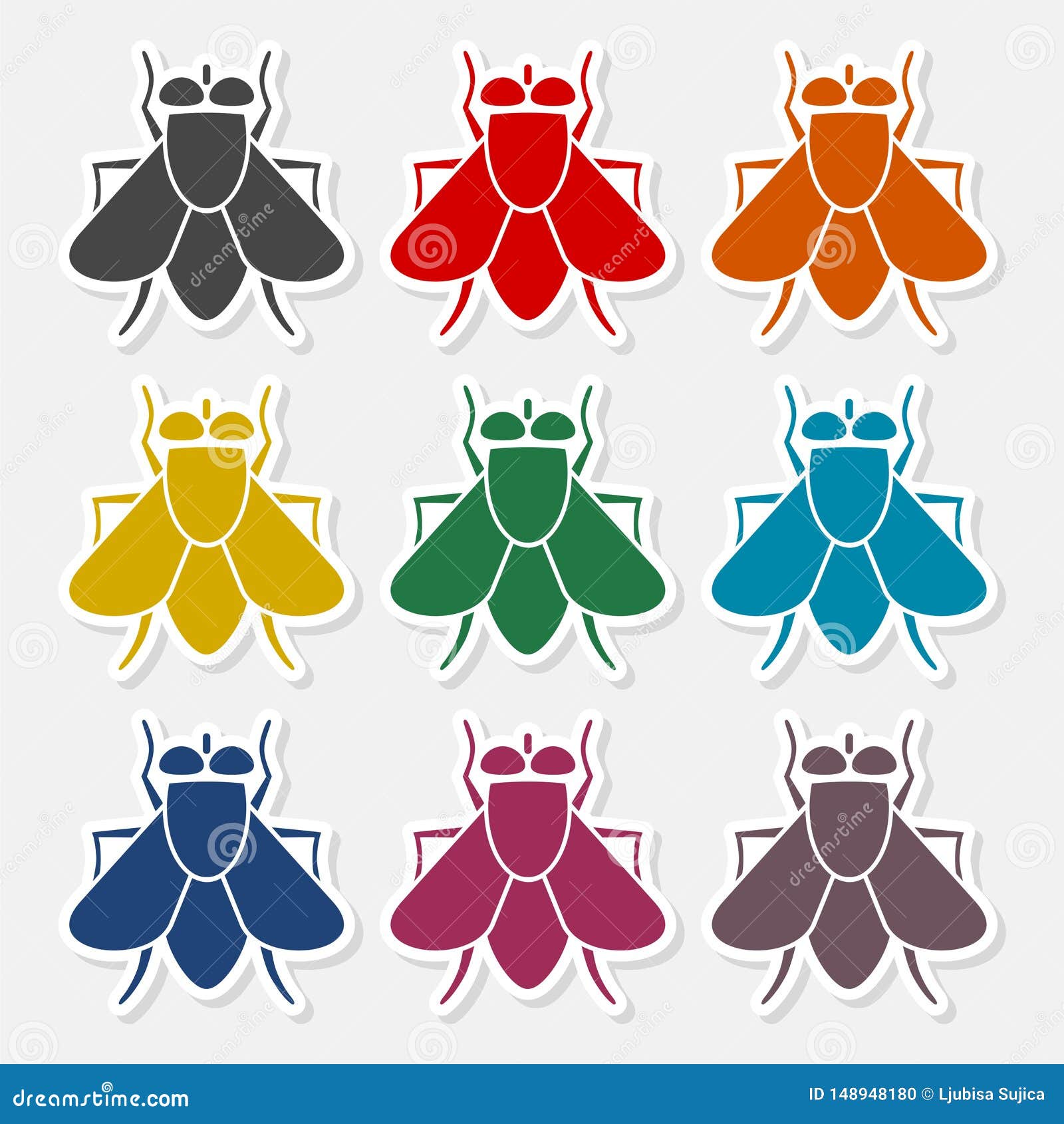 Icono De La Mosca - Ejemplo Del Vector Ilustración del Vector ...