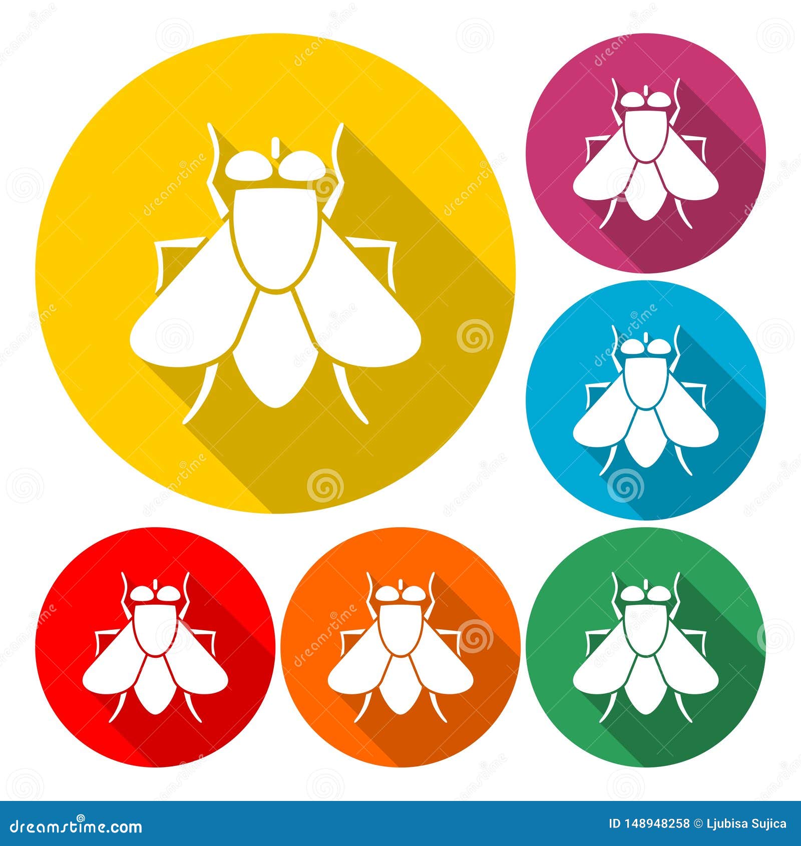 Icono De La Mosca - Ejemplo Del Vector Ilustración del Vector ...