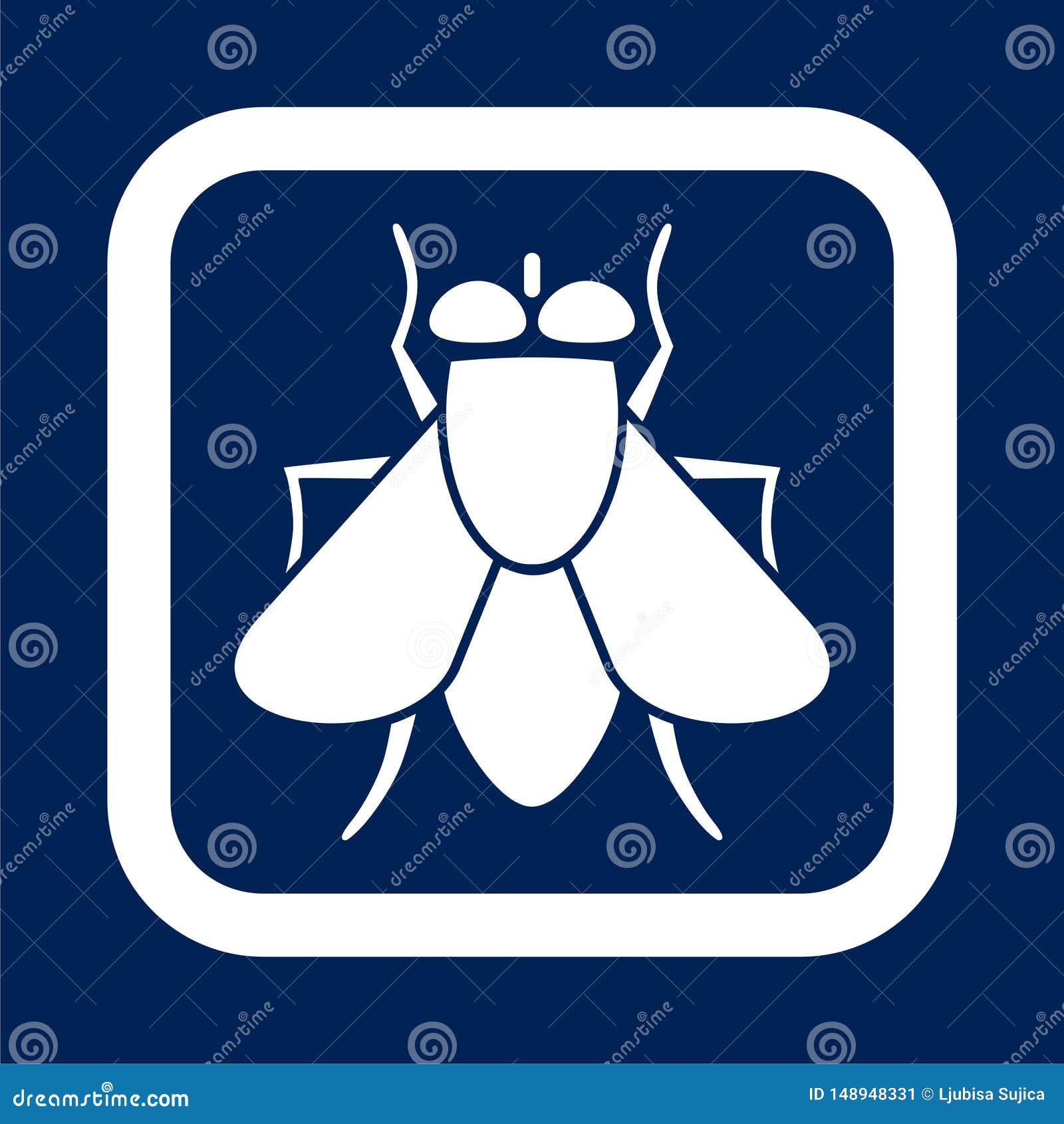 Icono De La Mosca - Ejemplo Del Vector Ilustración del Vector ...