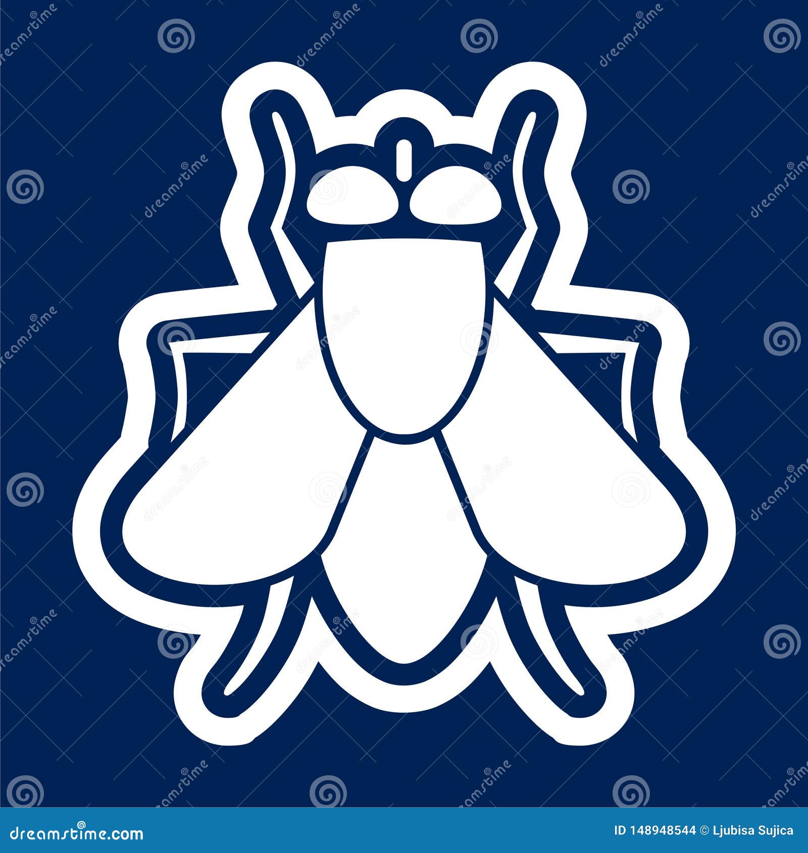 Icono De La Mosca - Ejemplo Del Vector Ilustración del Vector ...