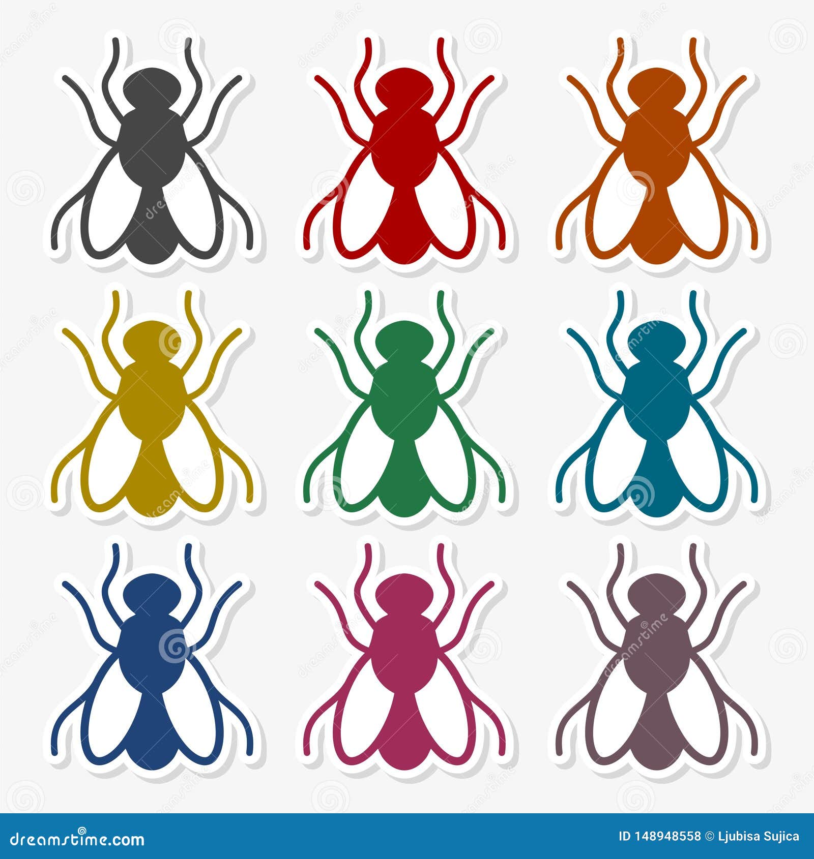 Icono De La Mosca - Ejemplo Del Vector Ilustración del Vector ...