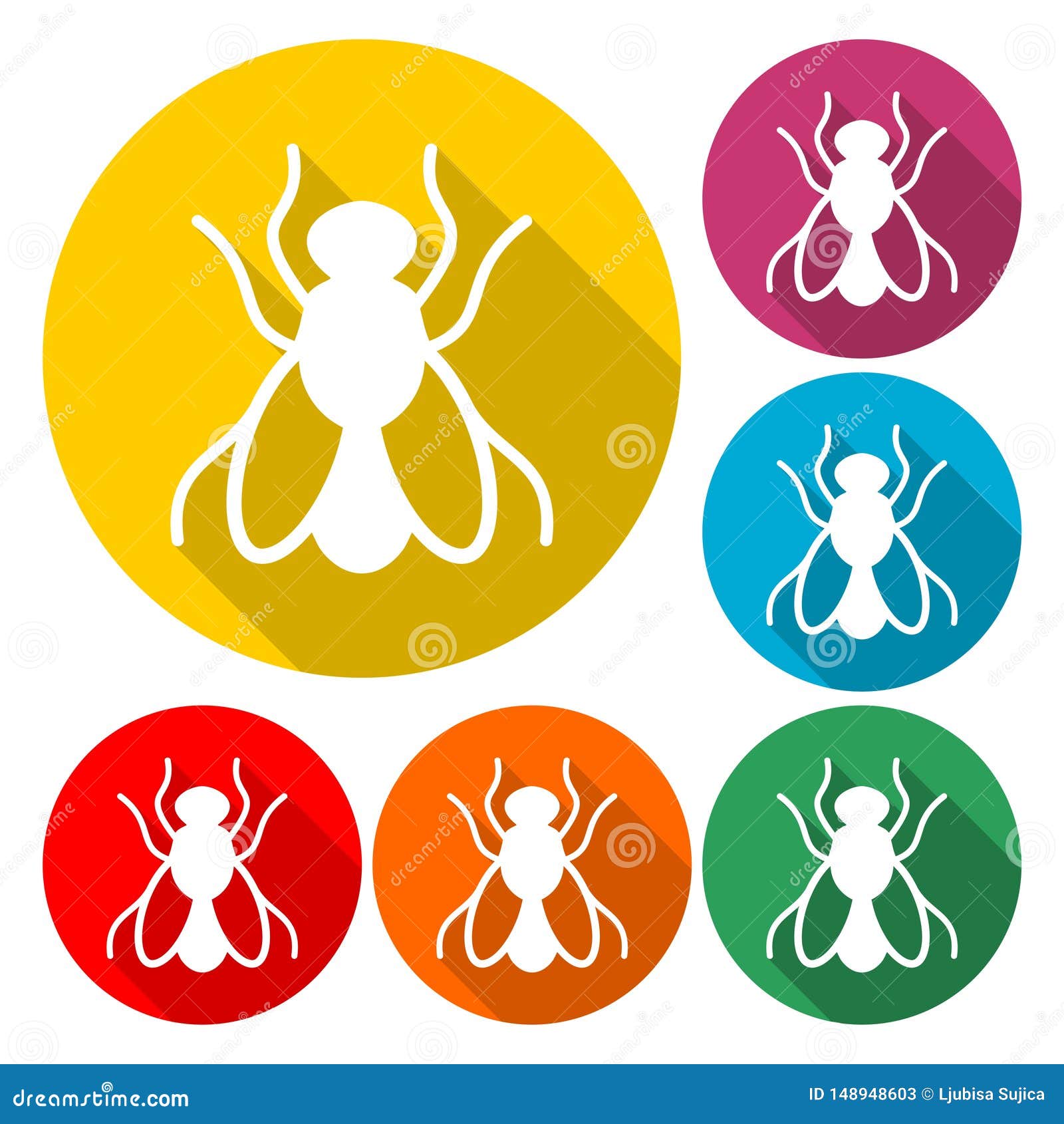 Icono De La Mosca - Ejemplo Del Vector Ilustración del Vector ...