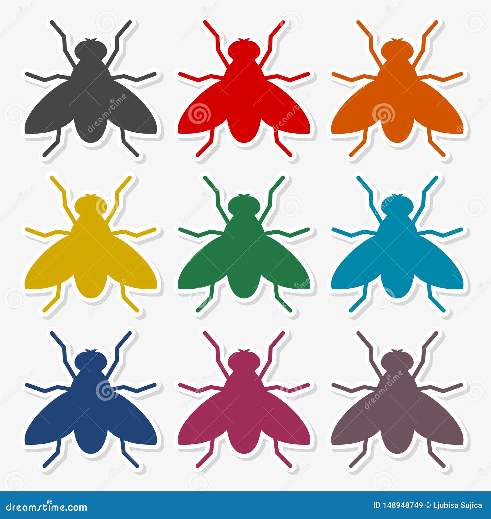 Icono De La Mosca - Ejemplo Del Vector Ilustración del Vector ...