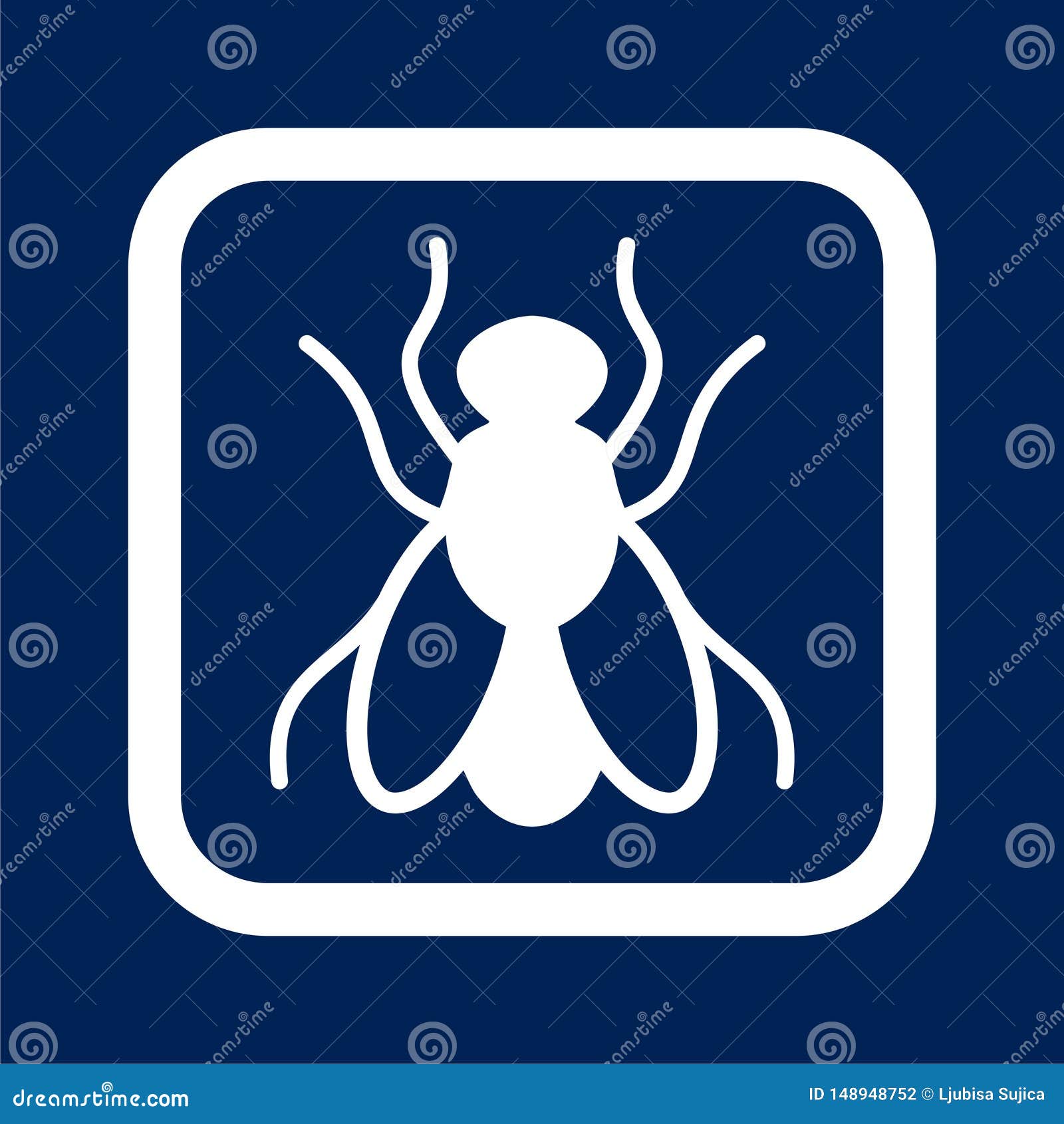 Icono De La Mosca - Ejemplo Del Vector Ilustración del Vector ...