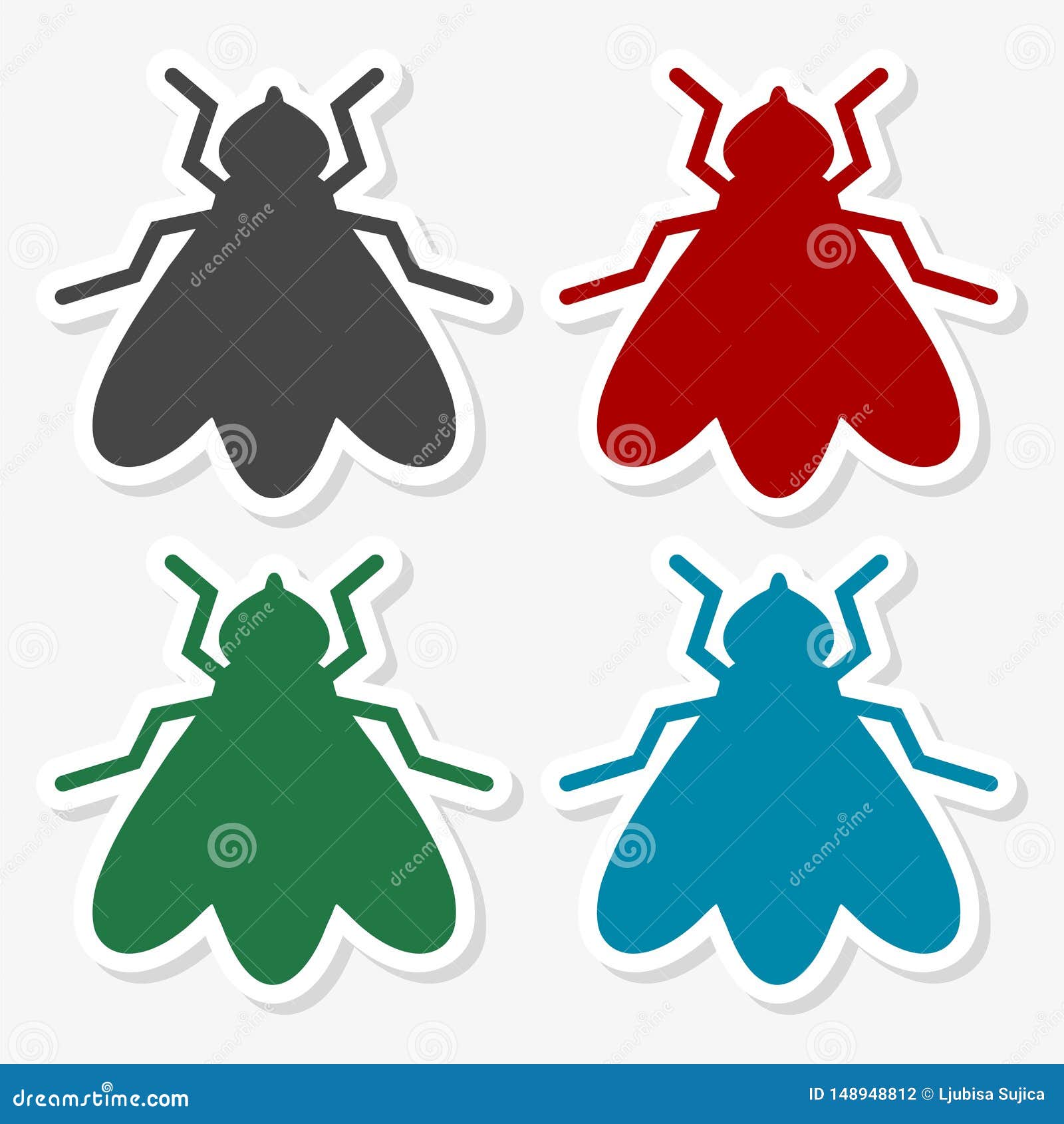 Icono De La Mosca - Ejemplo Del Vector Ilustración del Vector ...