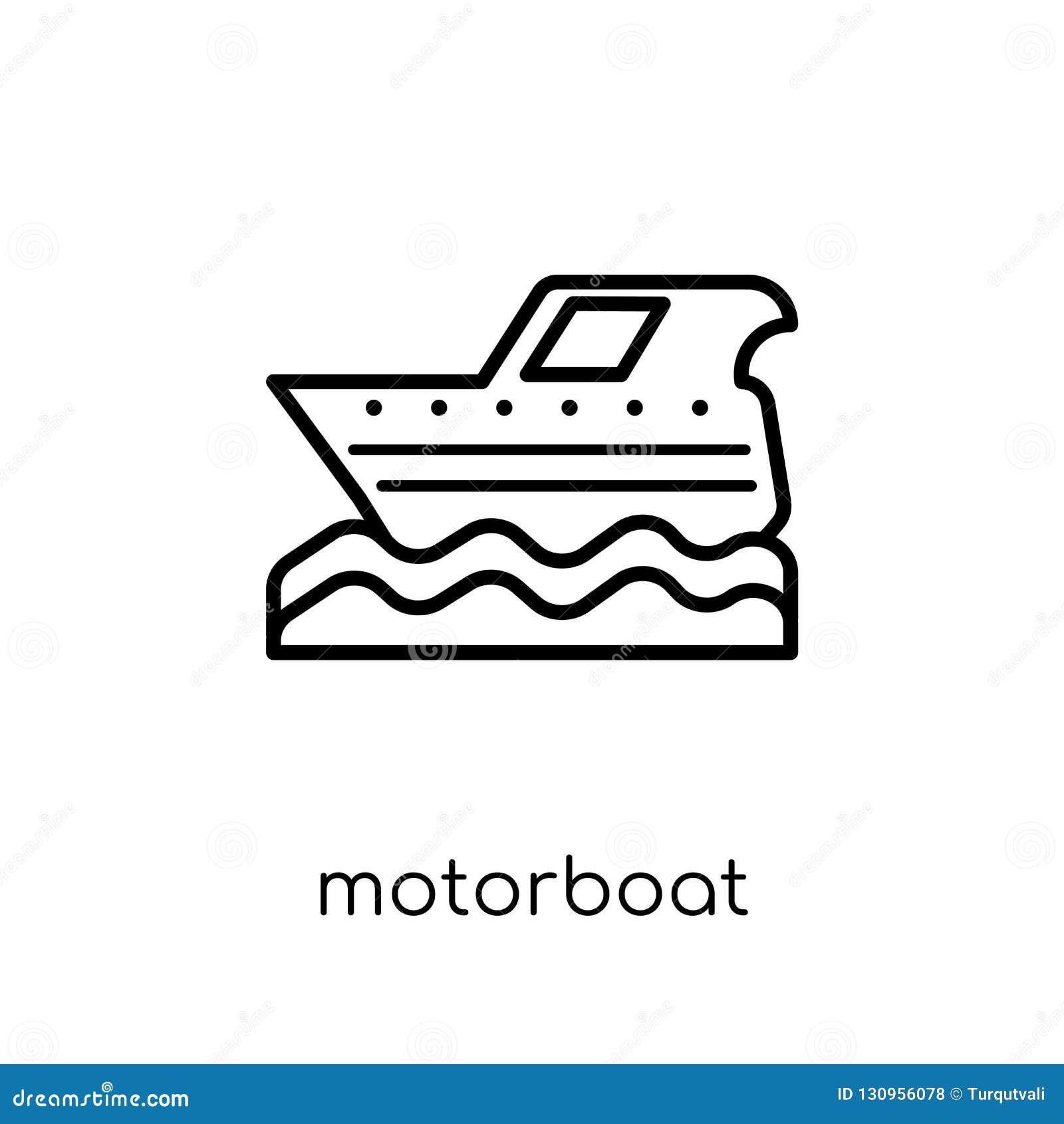 Icono De La Motora Icono Linear Plano Moderno De Moda De La Motora Del ...