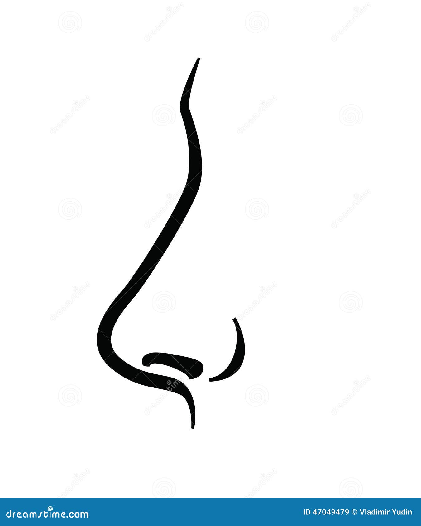 Icono de la nariz ilustración del vector. Ilustración de aislado - 47049479