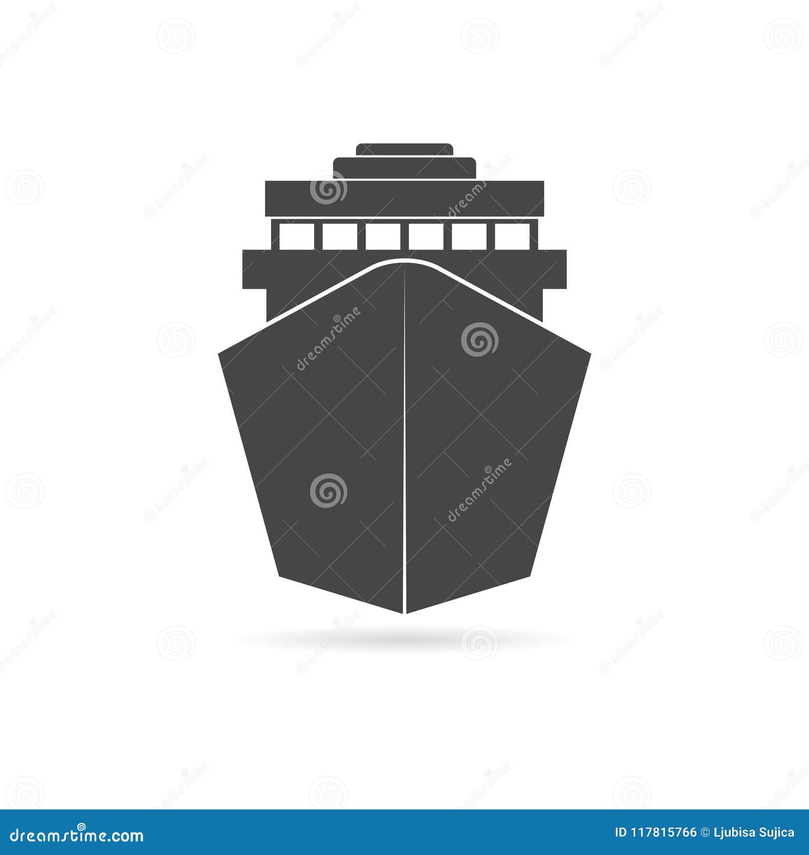 Icono de la nave ilustración del vector. Ilustración de barco - 117815766