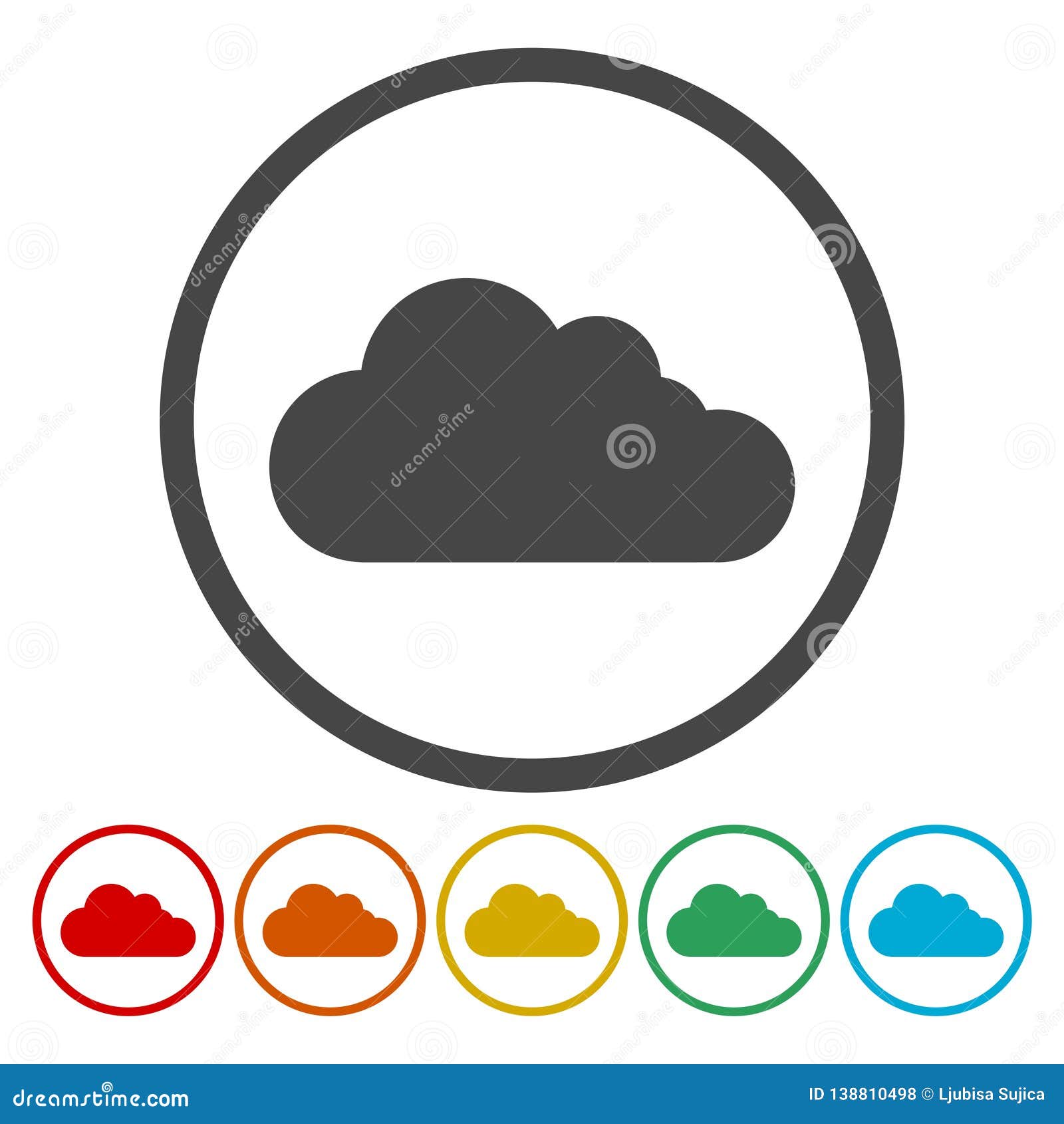 Icono de la nube ilustración del vector. Ilustración de cielo - 138810498