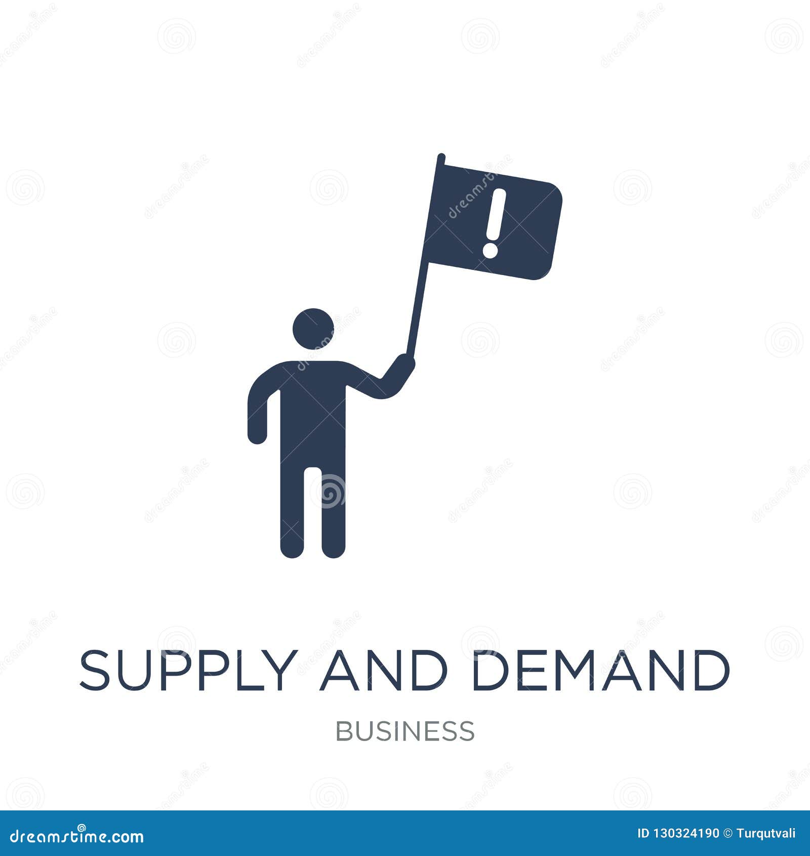 Icono De La Oferta Y De La Demanda Ico Plano De Moda De La Oferta Y De ...