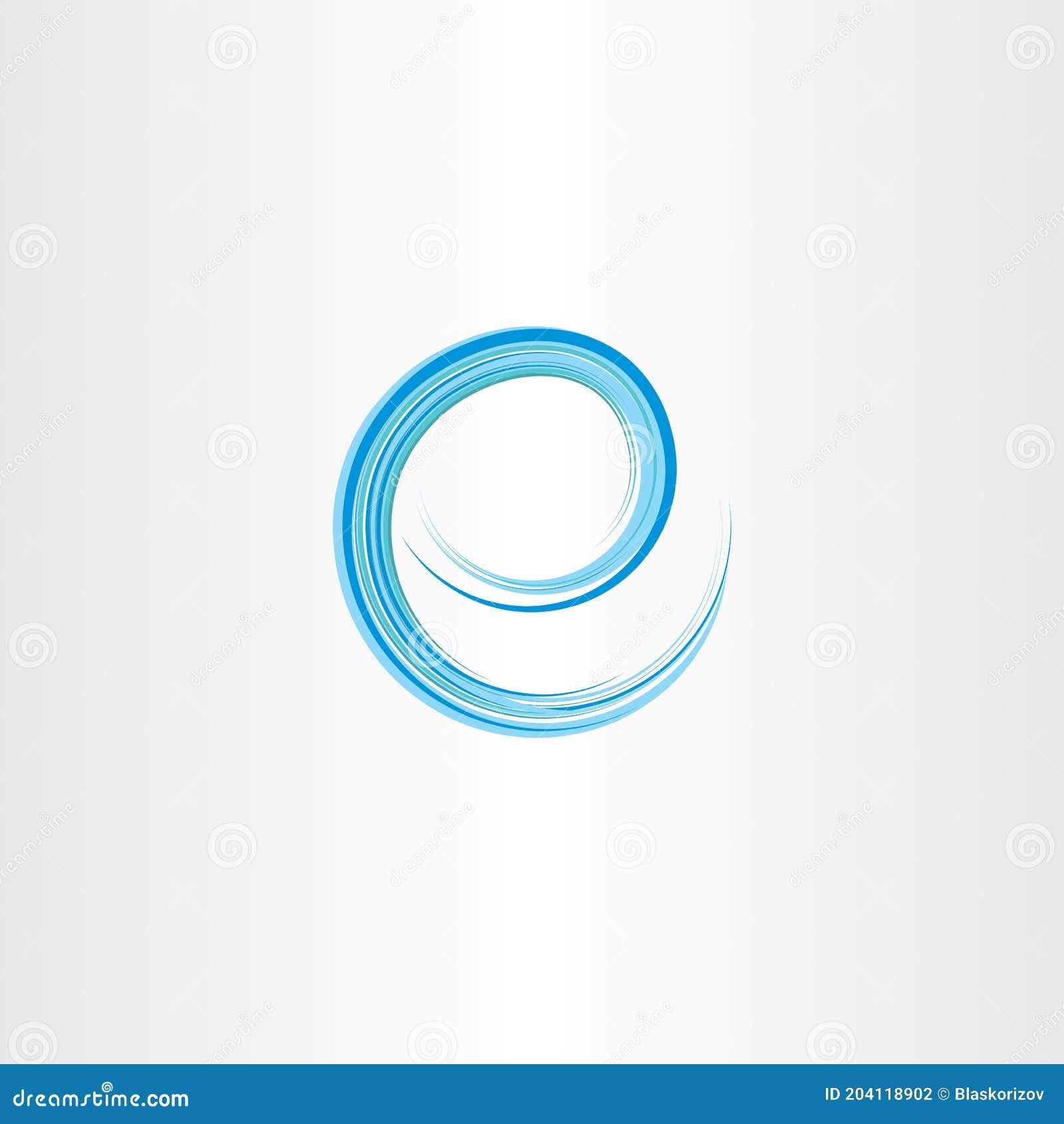 Icono De La Ola De Agua De Letra Azul Ilustración del Vector ...