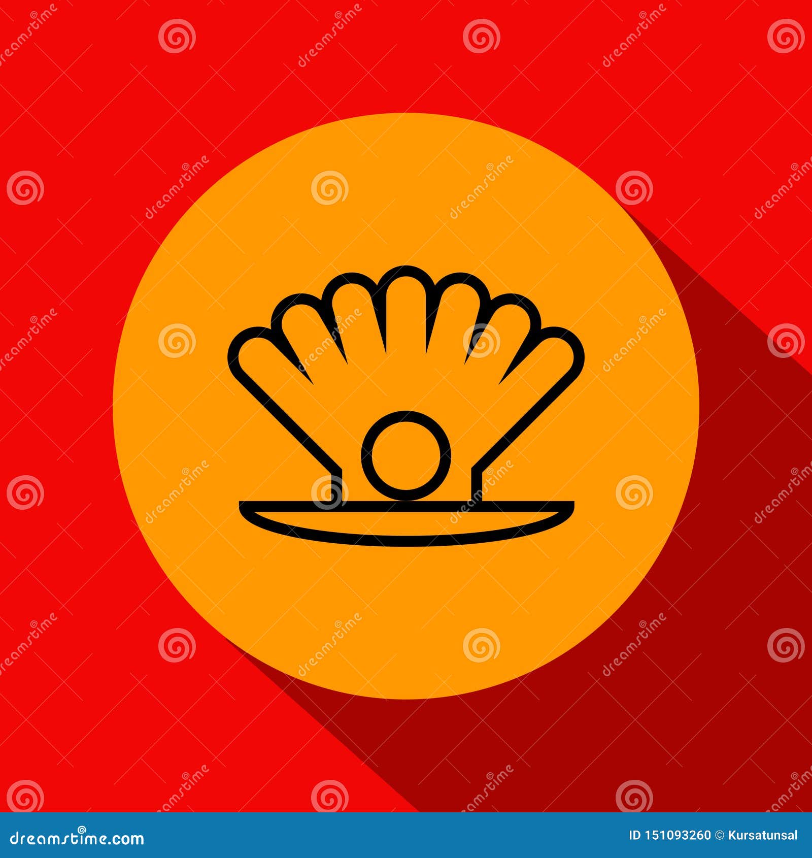 Icono De La Ostra Del Vector Con Art Style Linear Ilustración del ...