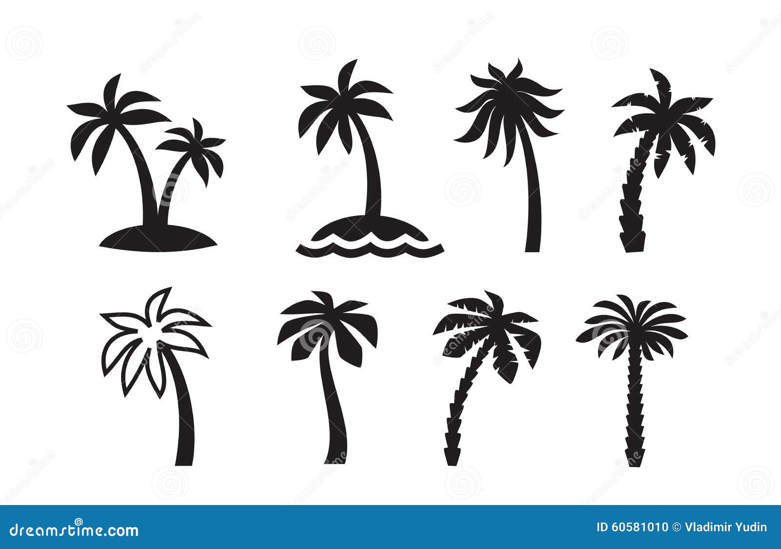 Icono de la palma ilustración del vector. Ilustración de palma - 60581010